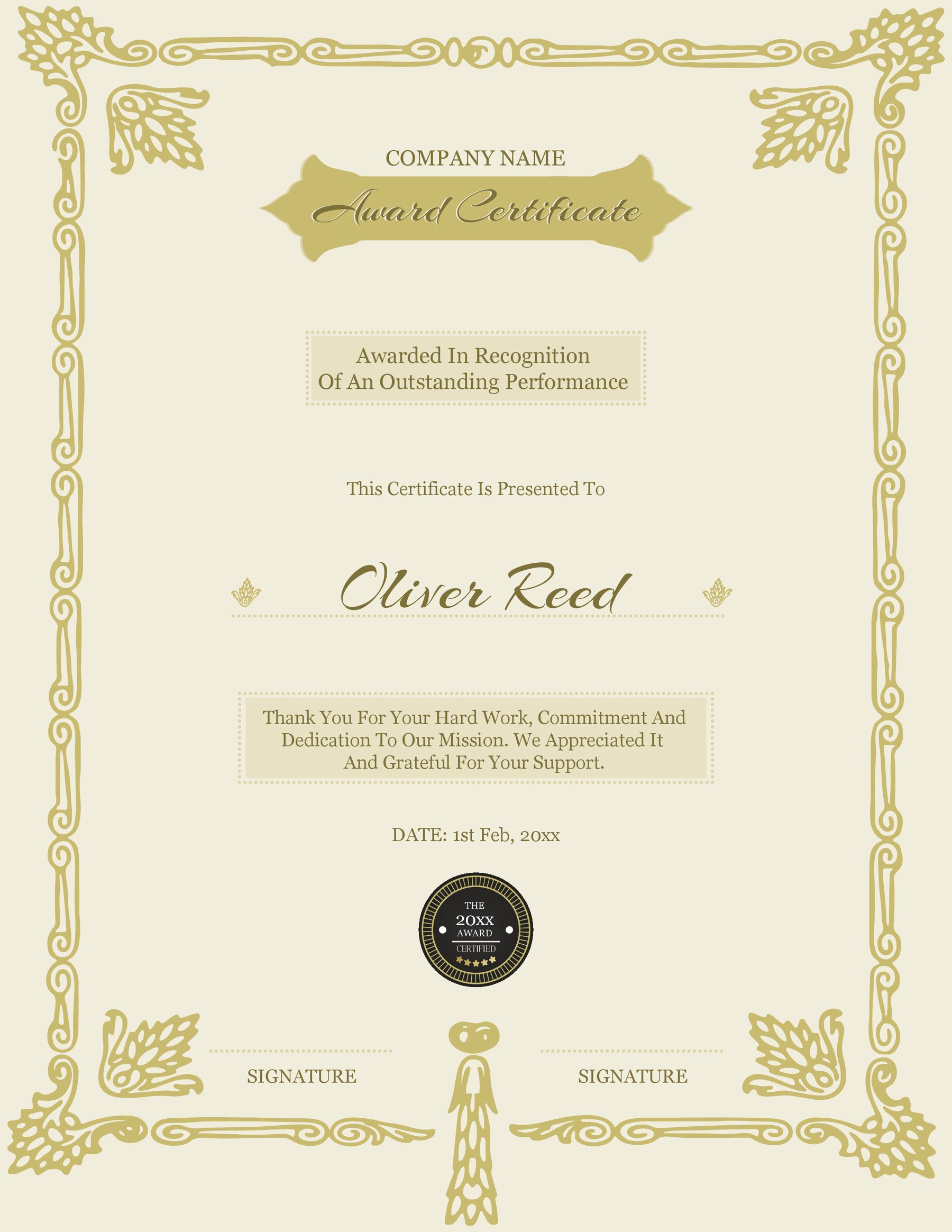 Aqua Lumina Excellence Award Certificate Template (Landscape) - WordLayouts Aqua Lumina Excellence Award Certificate Template (Landscape) - WordLayouts