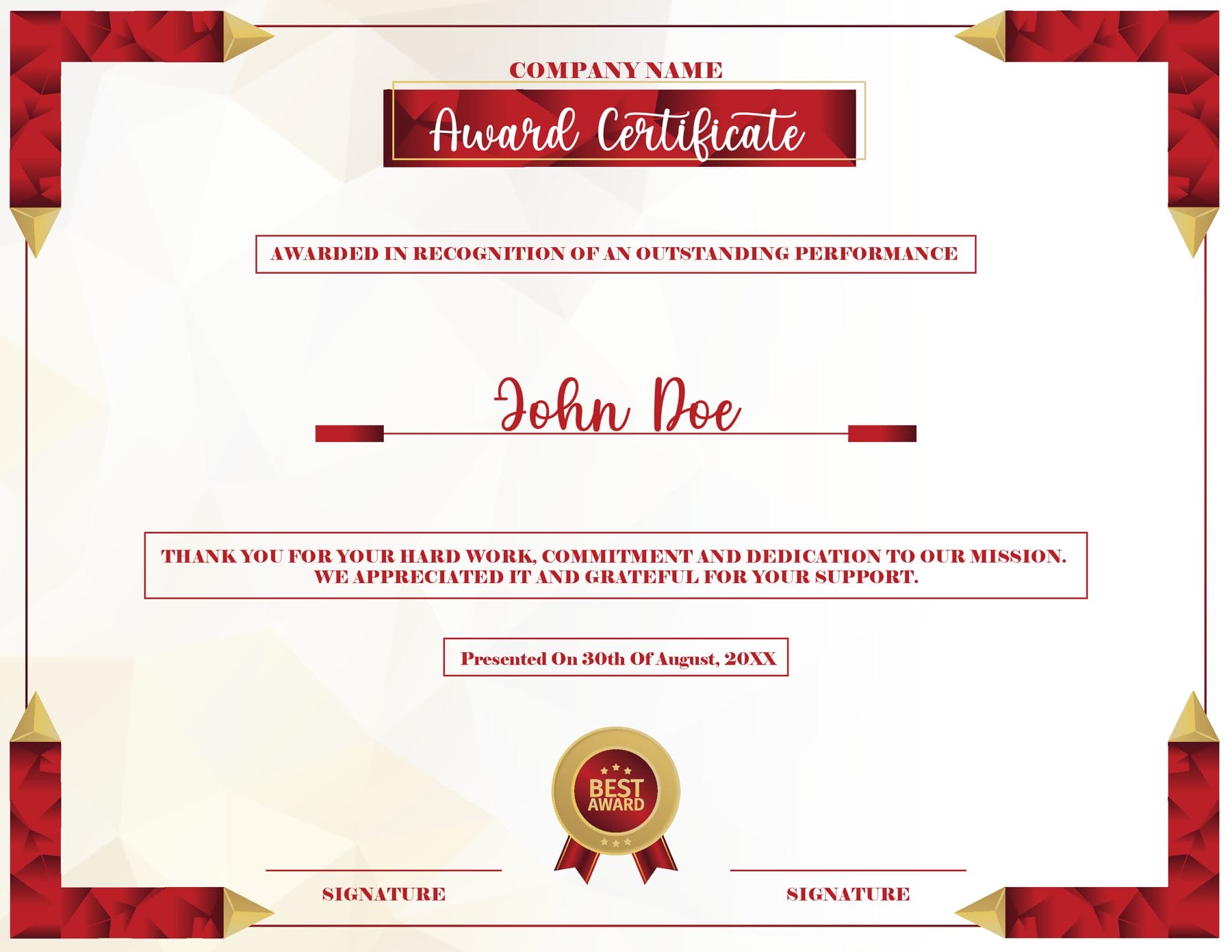 Brick and Bloom Accomplishment Certificate Template (Portrait ...