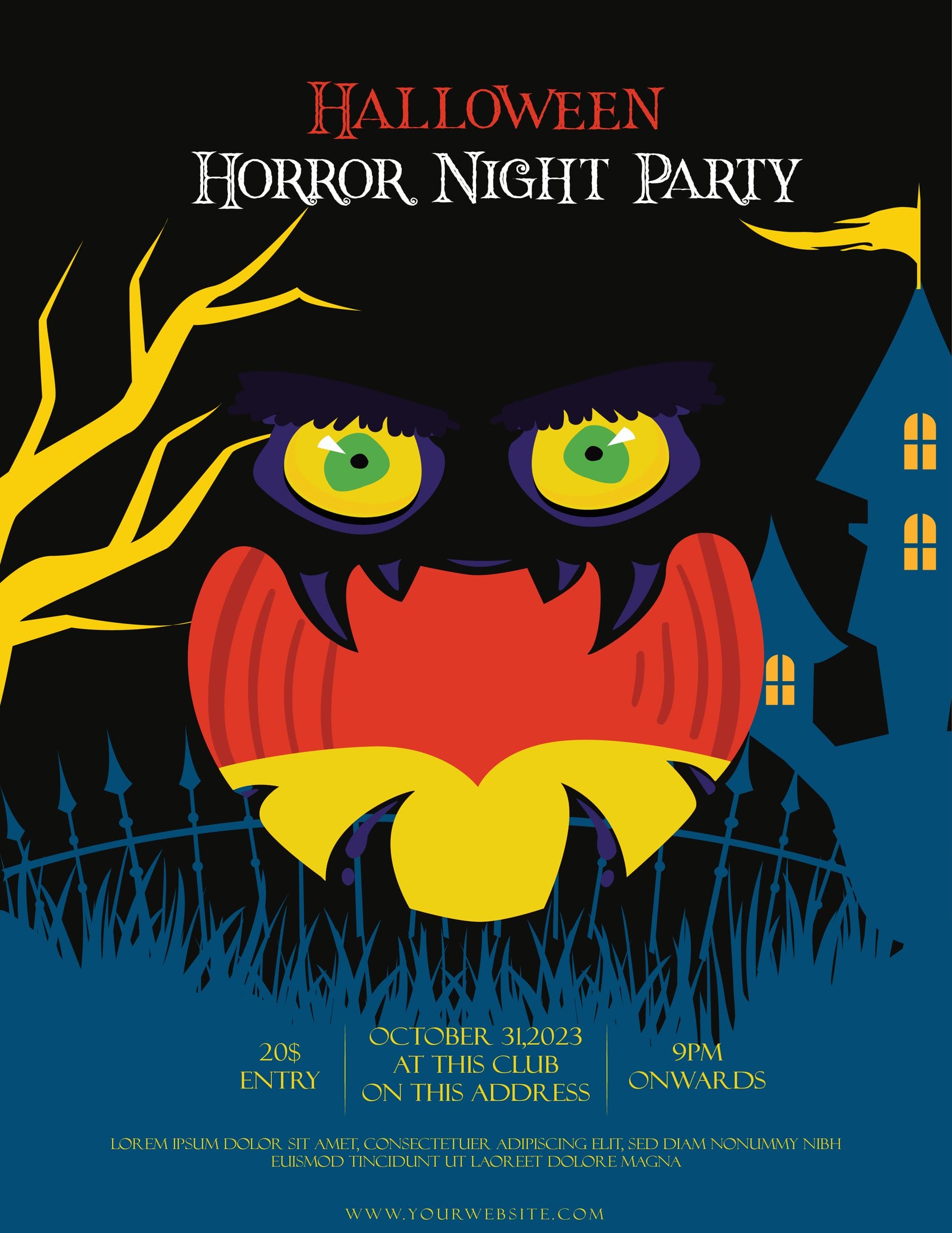 Free Halloween Flyers (Printable) - Word, GSlides, Adobe - WordLayouts