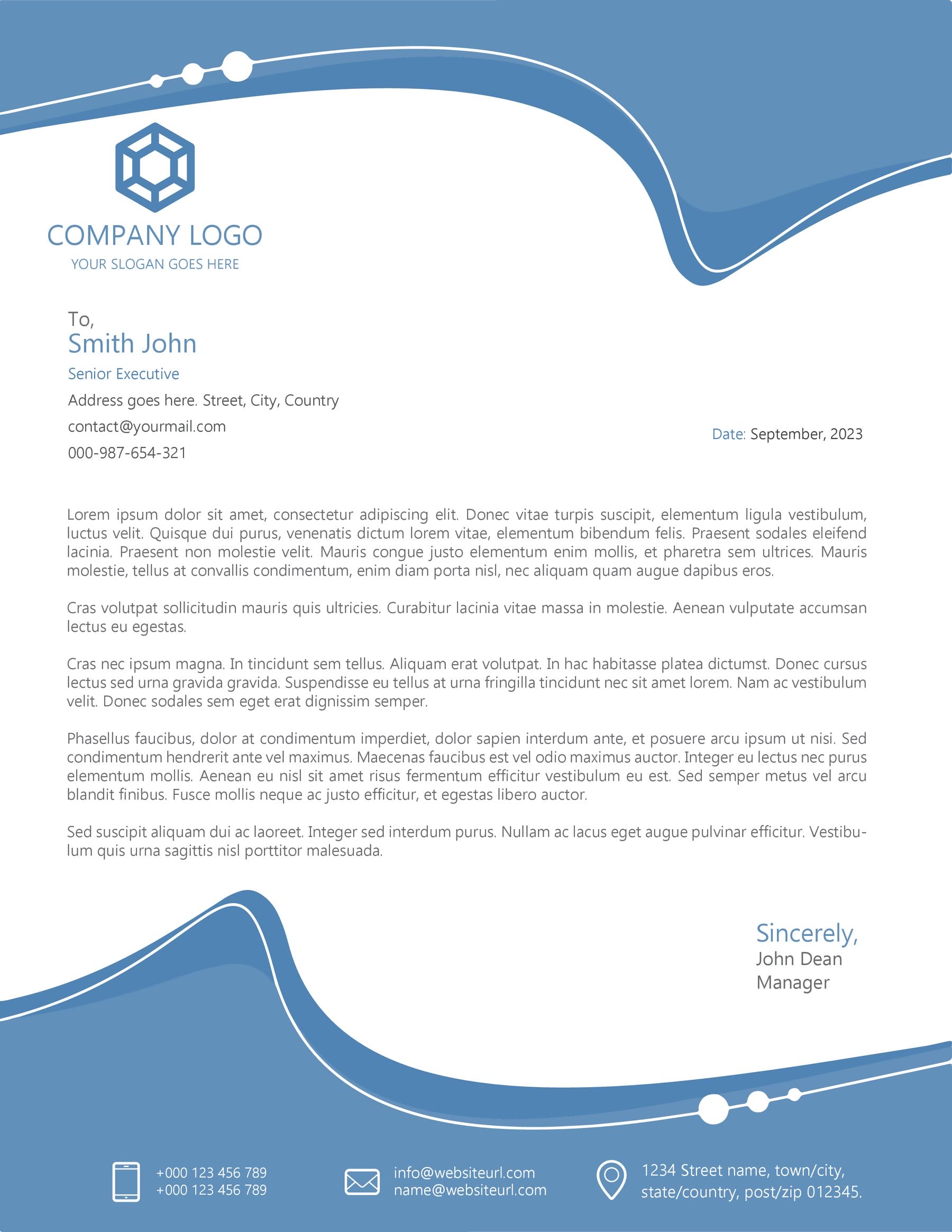 Free Corporate Precision Letterhead Template