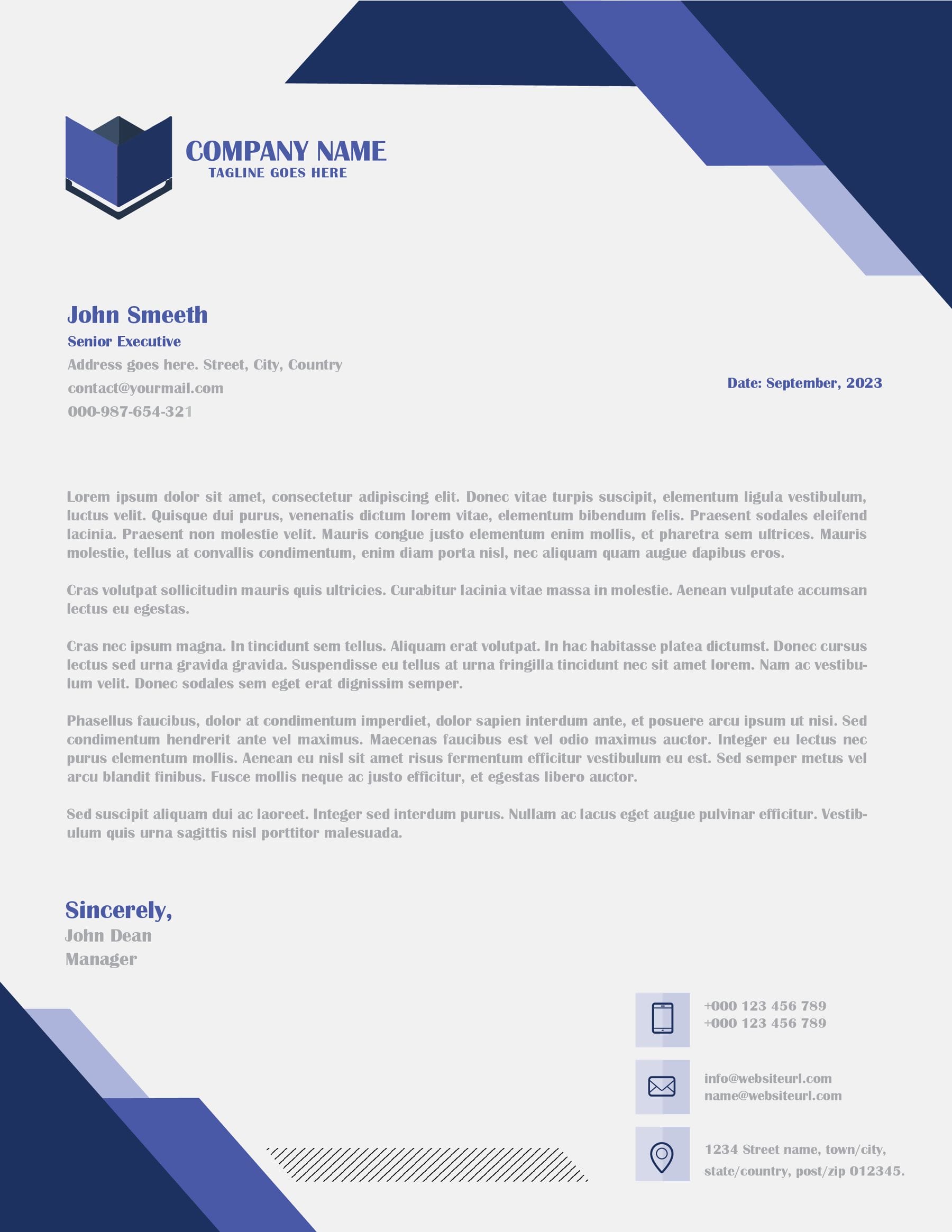 ColorSplash Dynamic Letterhead Template - Wordlayouts