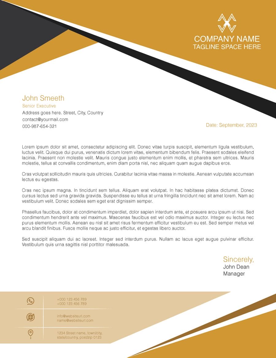 Progressive Flow Letterhead Template - WordLayouts