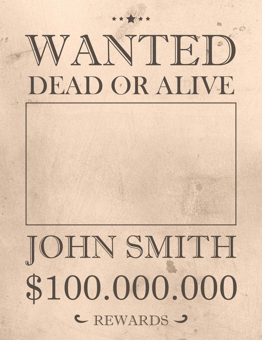 Free Wanted Poster Templates (GDocs, Adobe, Word) - WordLayouts