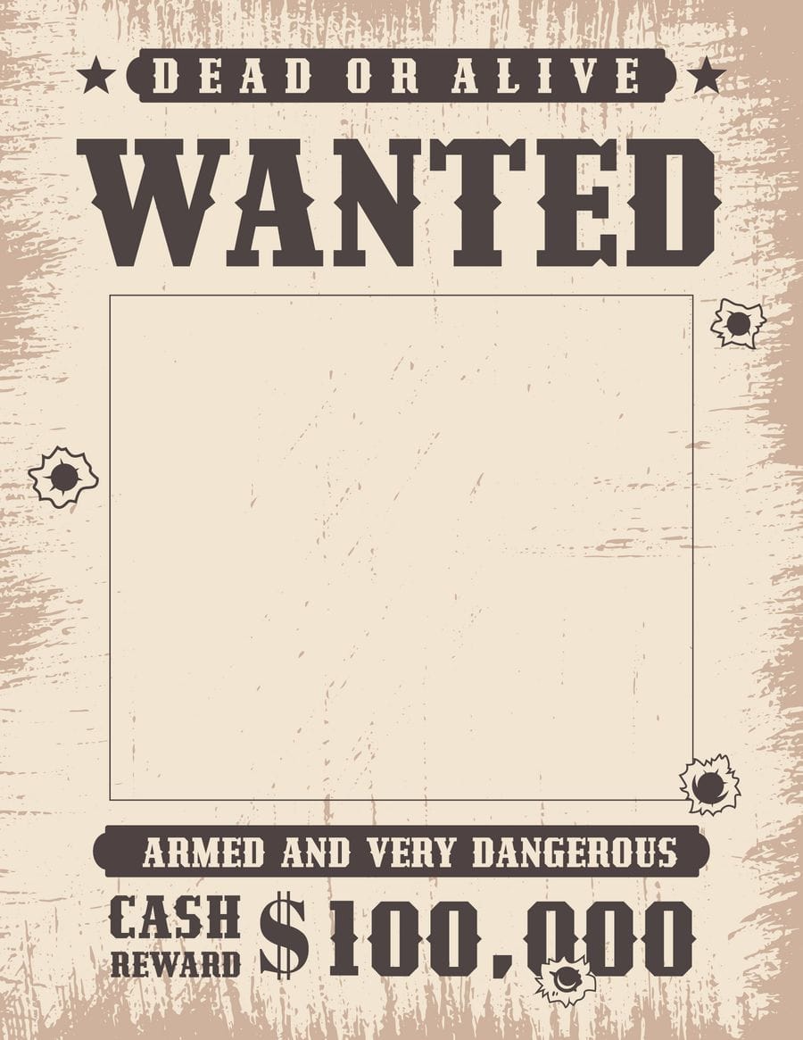 Free Wanted Poster Templates (GDocs, Adobe, Word) - WordLayouts