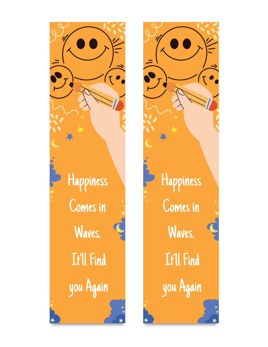 Smile and Happiness Bookmark - WordLayouts