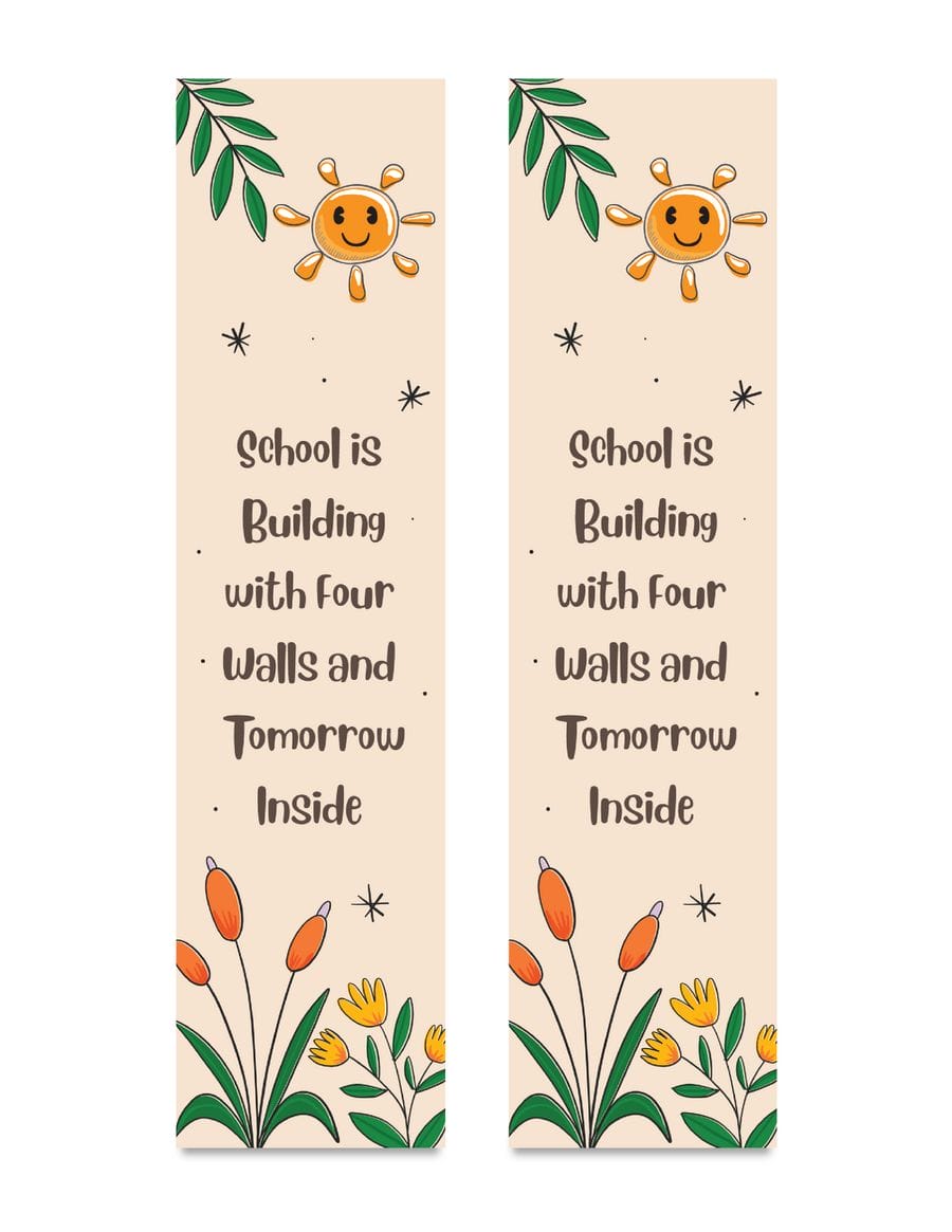 Inspirational School Themed Bookmark - WordLayouts