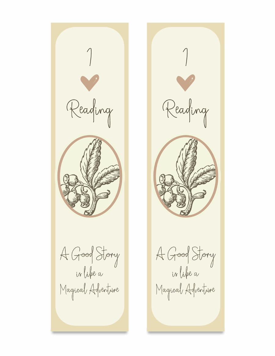 Free Stylish Bookmark Templates (Edit & Printable)
