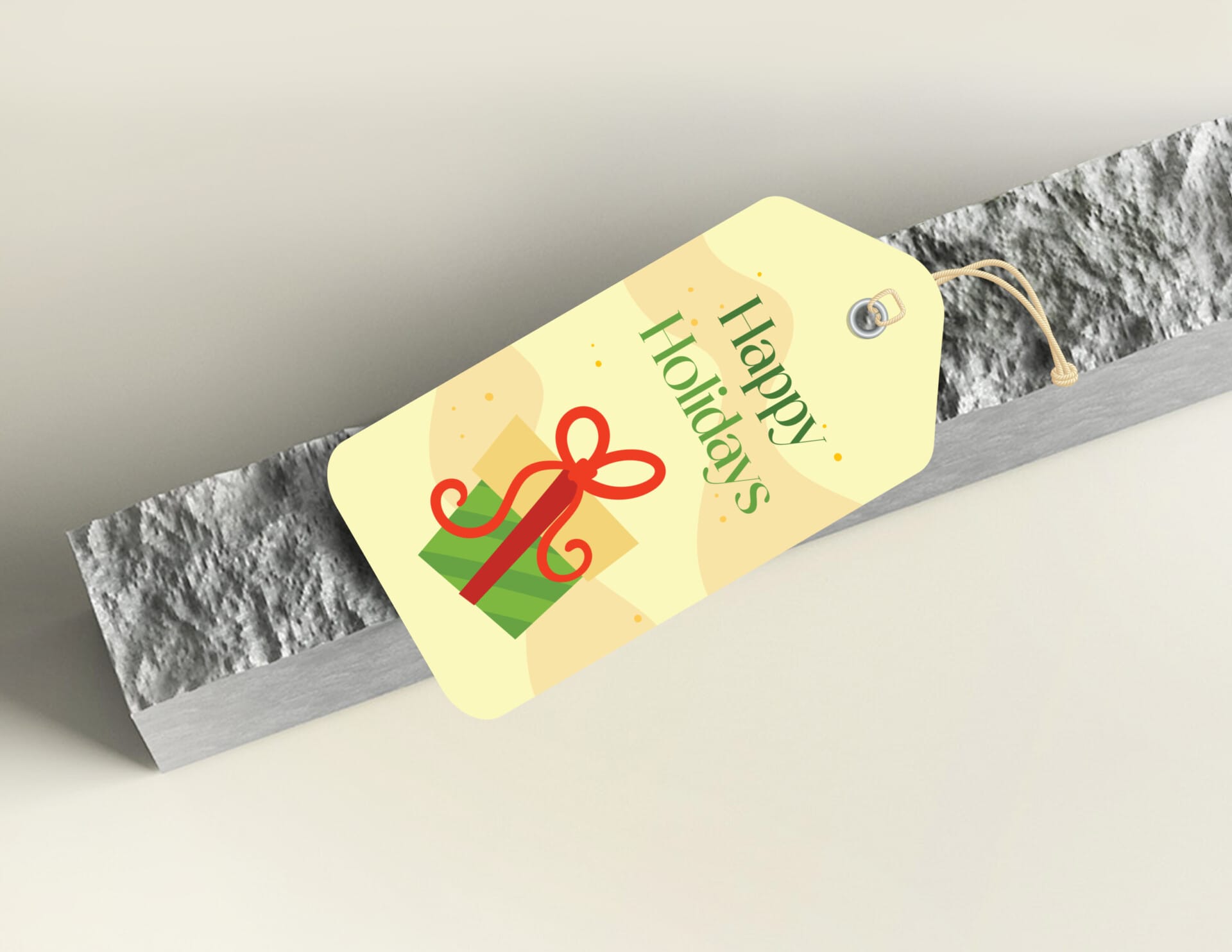 Botanical Elegance 'Happy Holidays' Gift Tags - WordLayouts