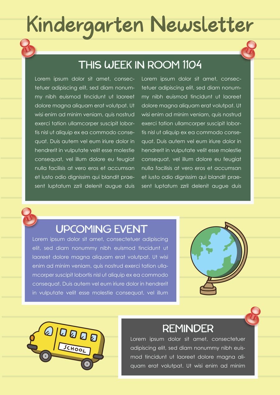 Free Preschool Newsletter Templates - WordLayouts