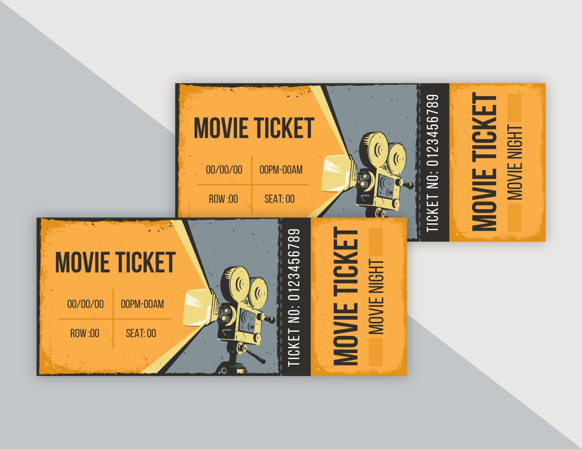 Retro Movie Night Ticket - WordLayouts