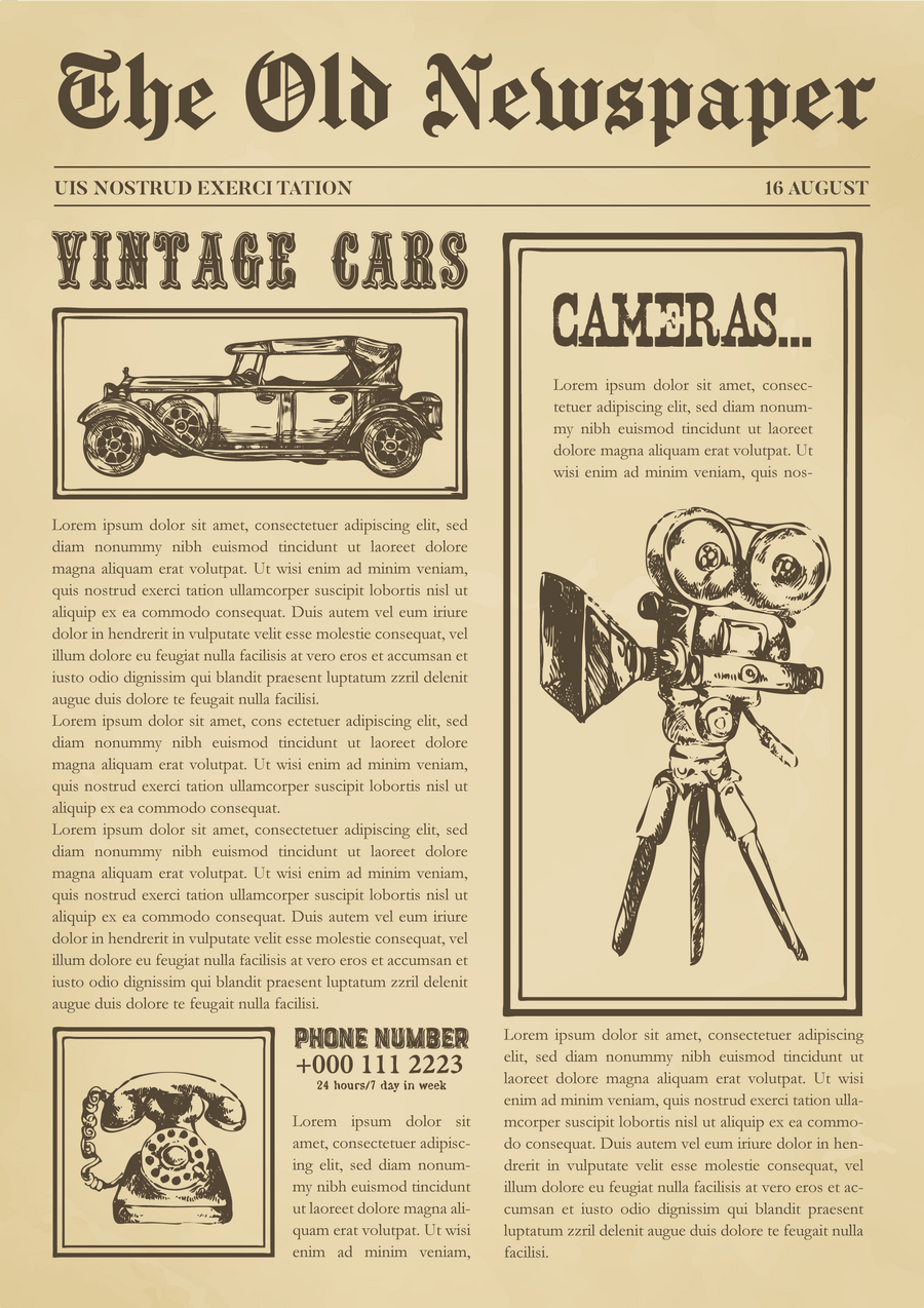 Free Newspaper Templates - Edit Online - GDocs, Word, Adobe