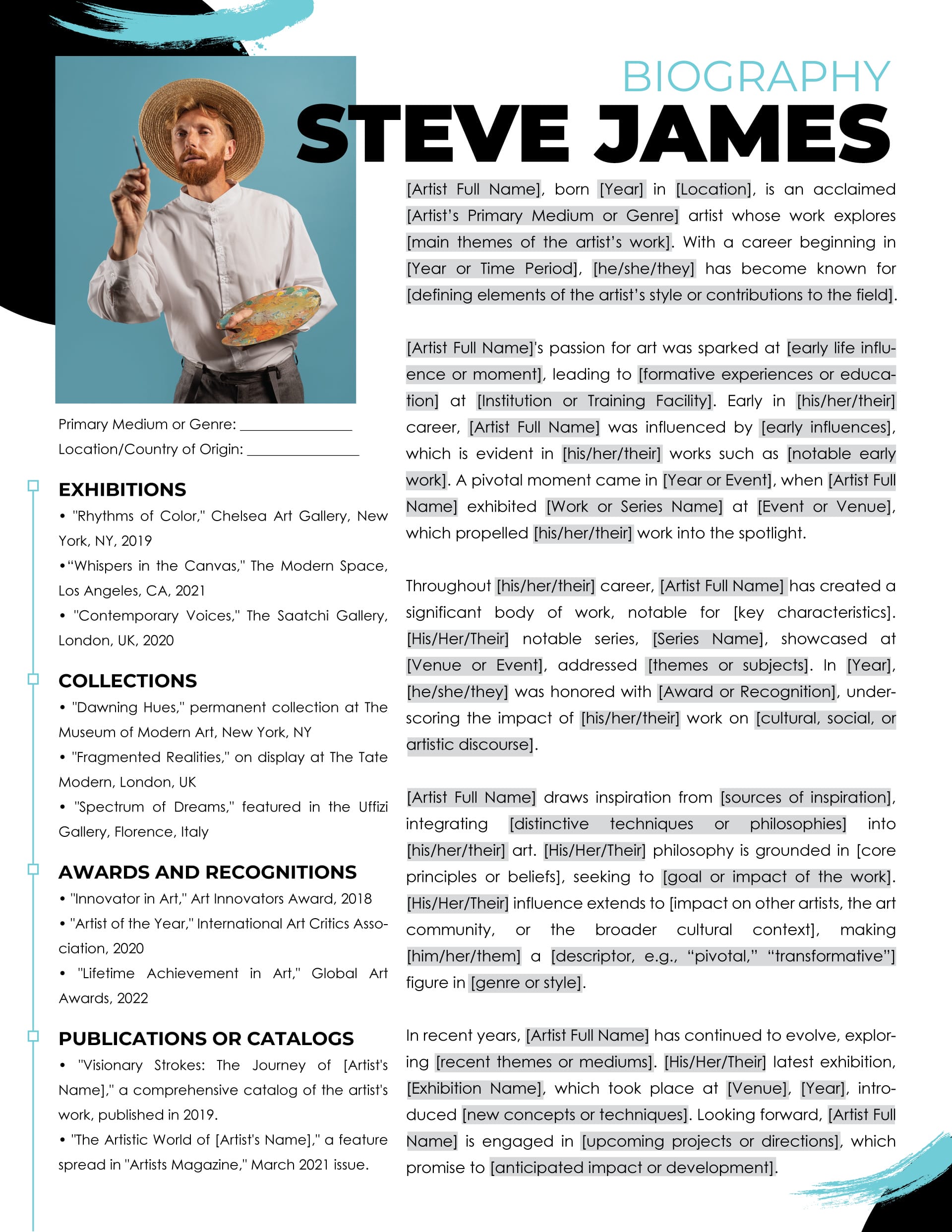 8 Free Biography Templates for Professionals - WordLayouts