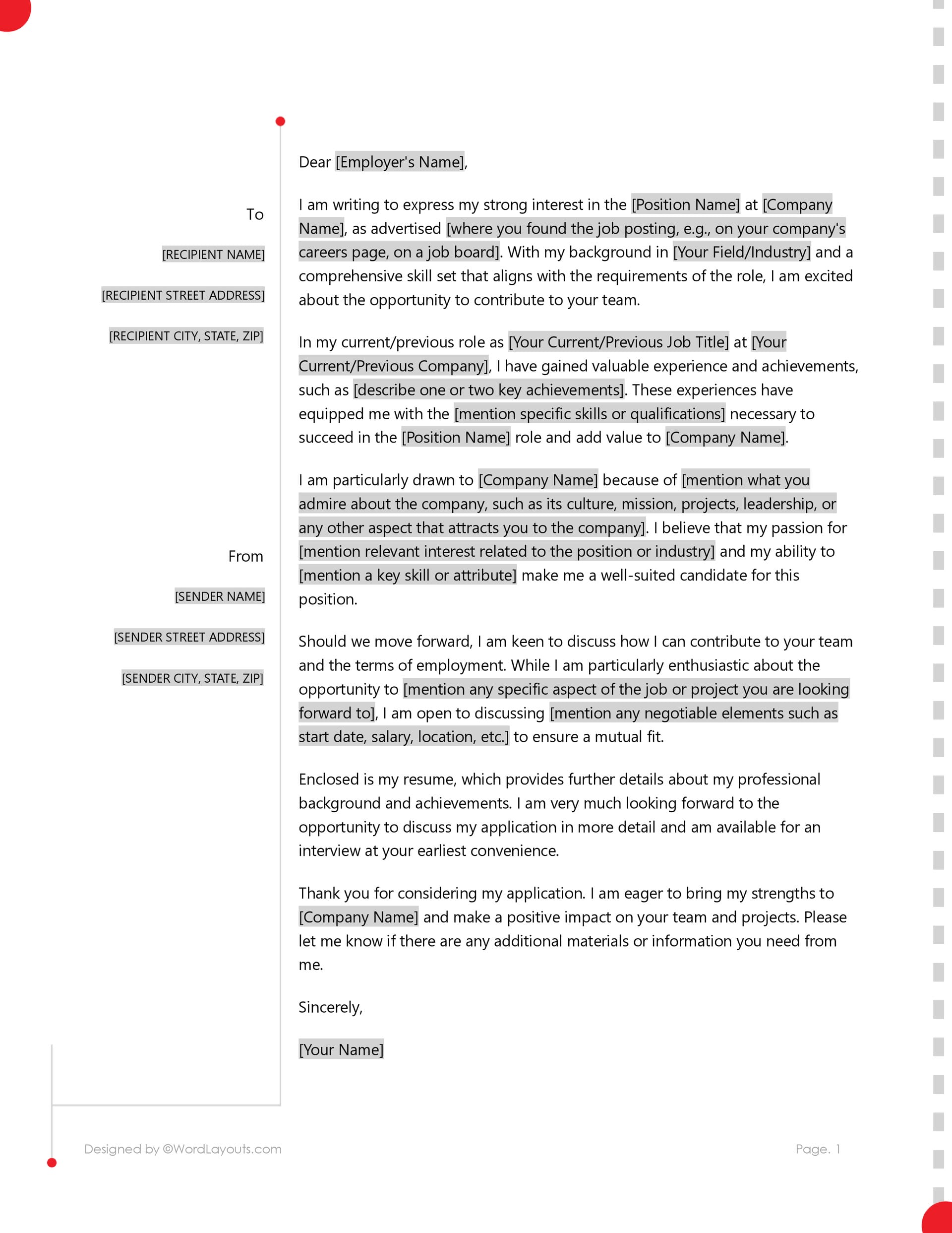 20 Free Letter of Intent (LOI) Templates - WordLayouts