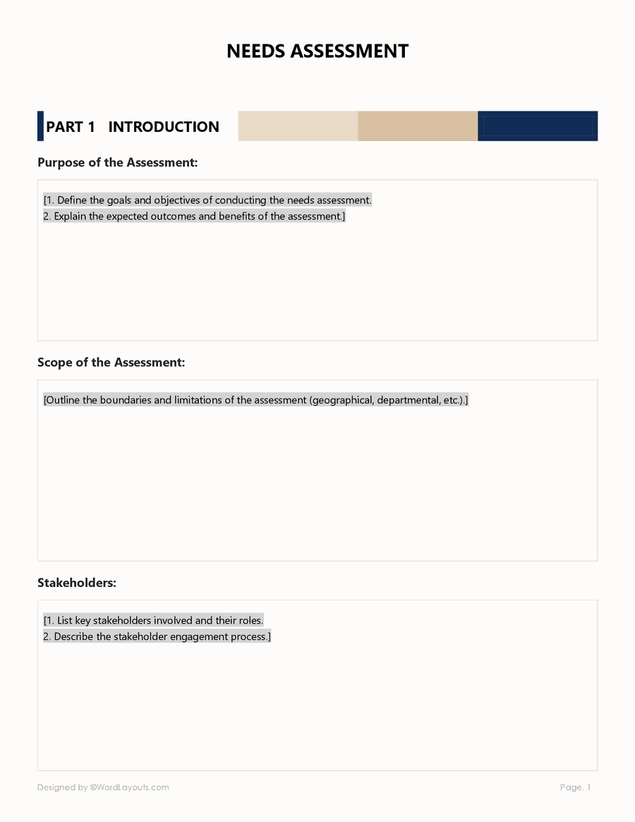 Free Project Assessment Template to Evaluate Project - WordLayouts