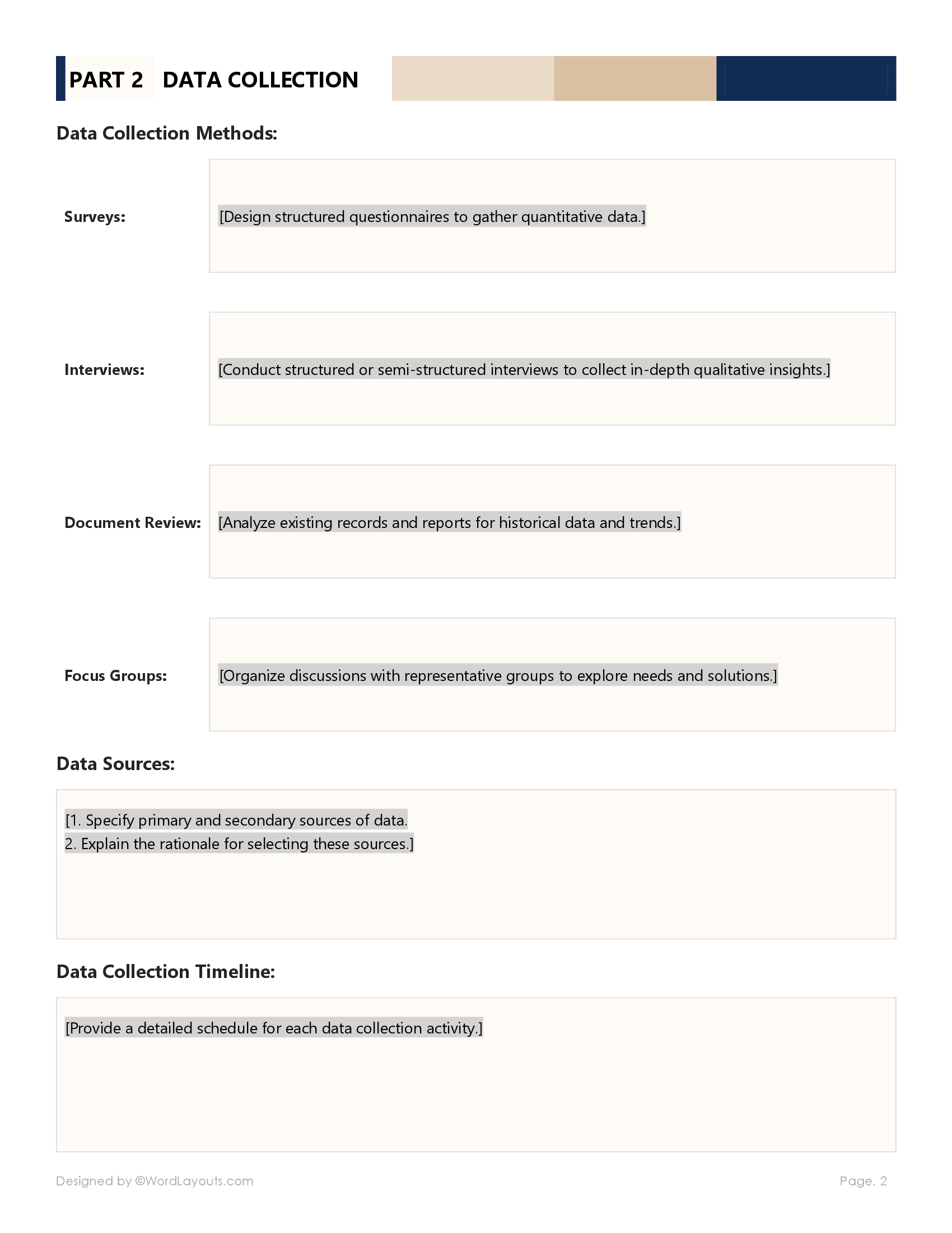 Free Needs Assessment Template - WordLayouts