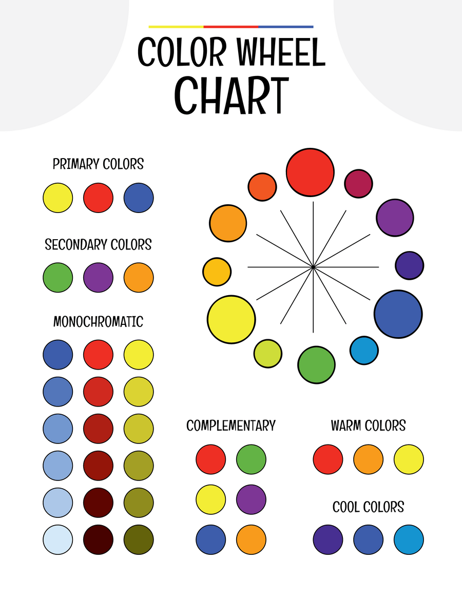 Tetradic Color Wheel Chart - PDF - WordLayouts
