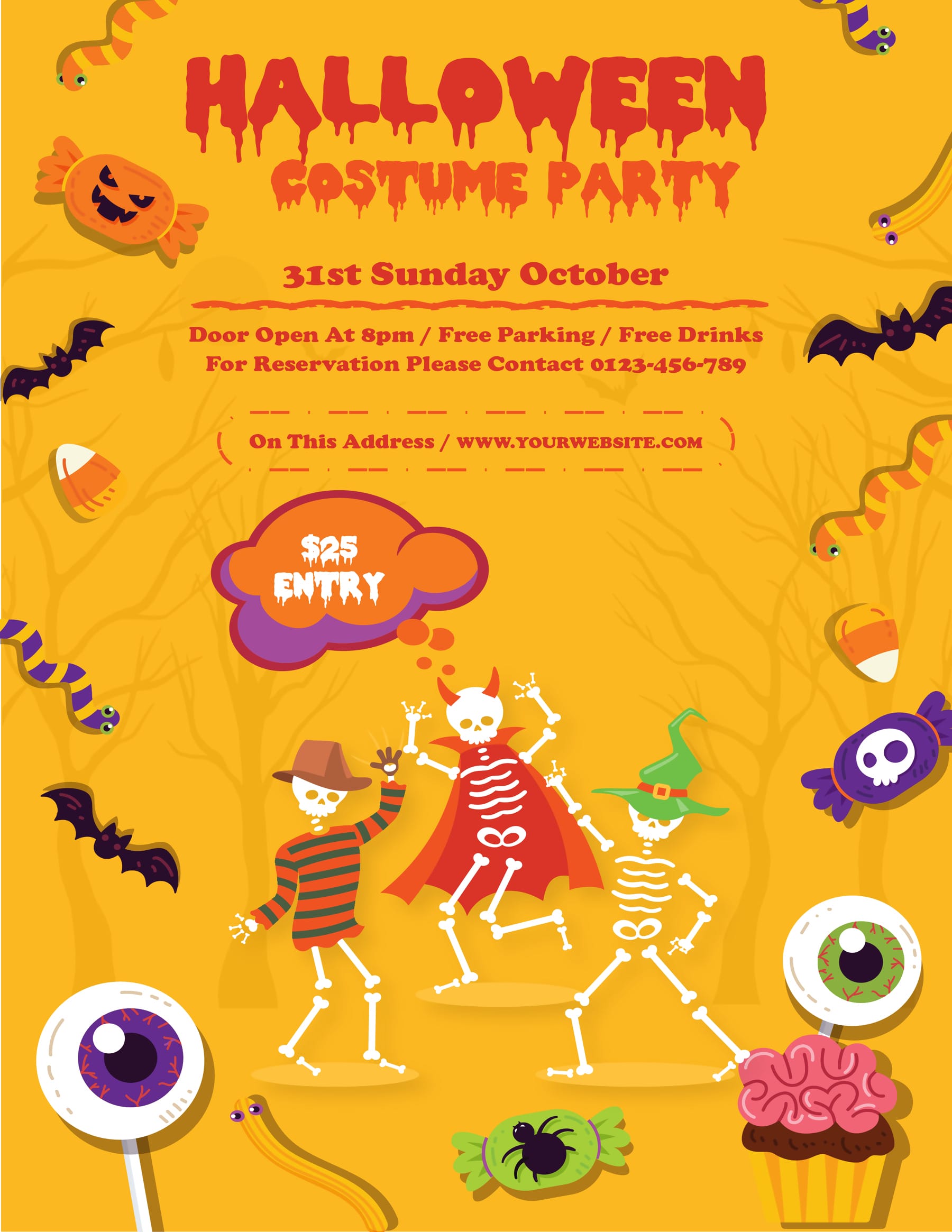 Halloween Costume Bash Template - WordLayouts