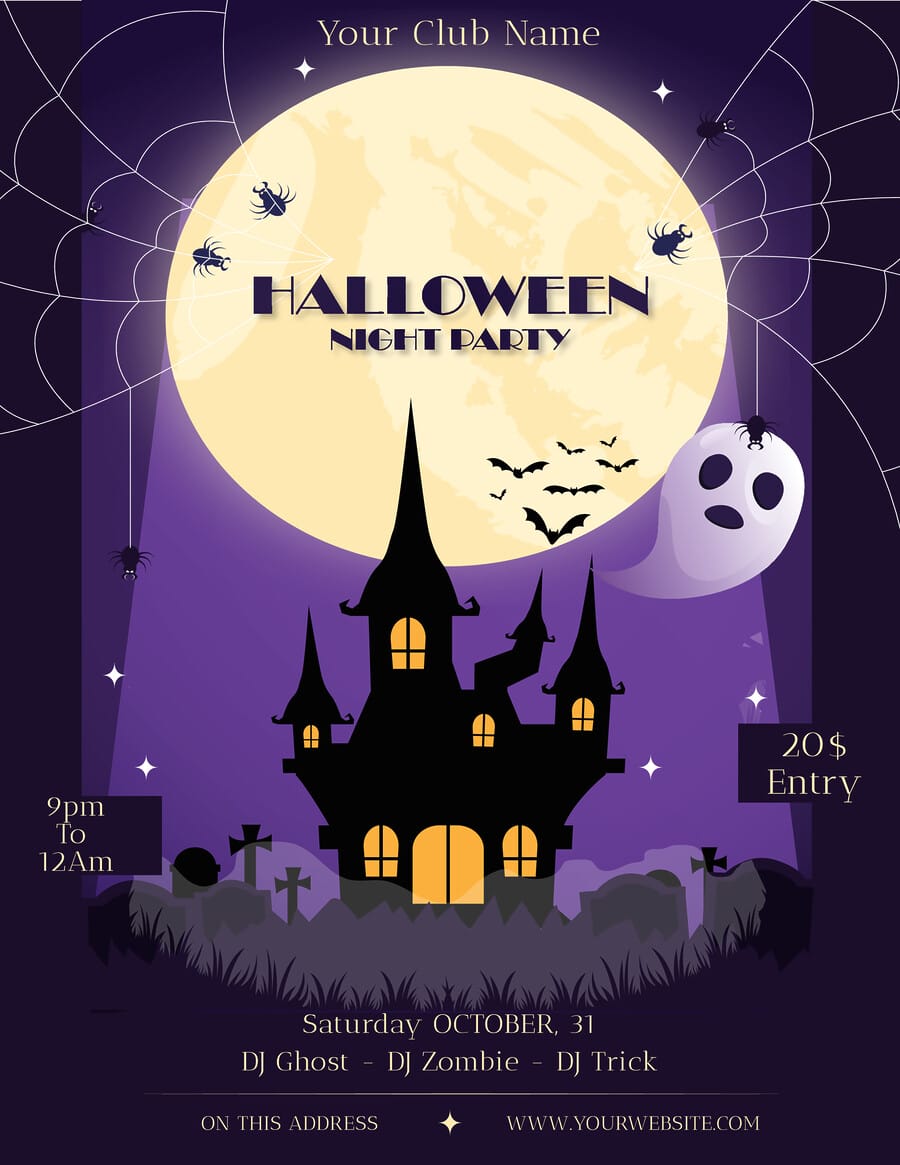Free Halloween Flyers (Printable) - Word, GSlides, Adobe - WordLayouts