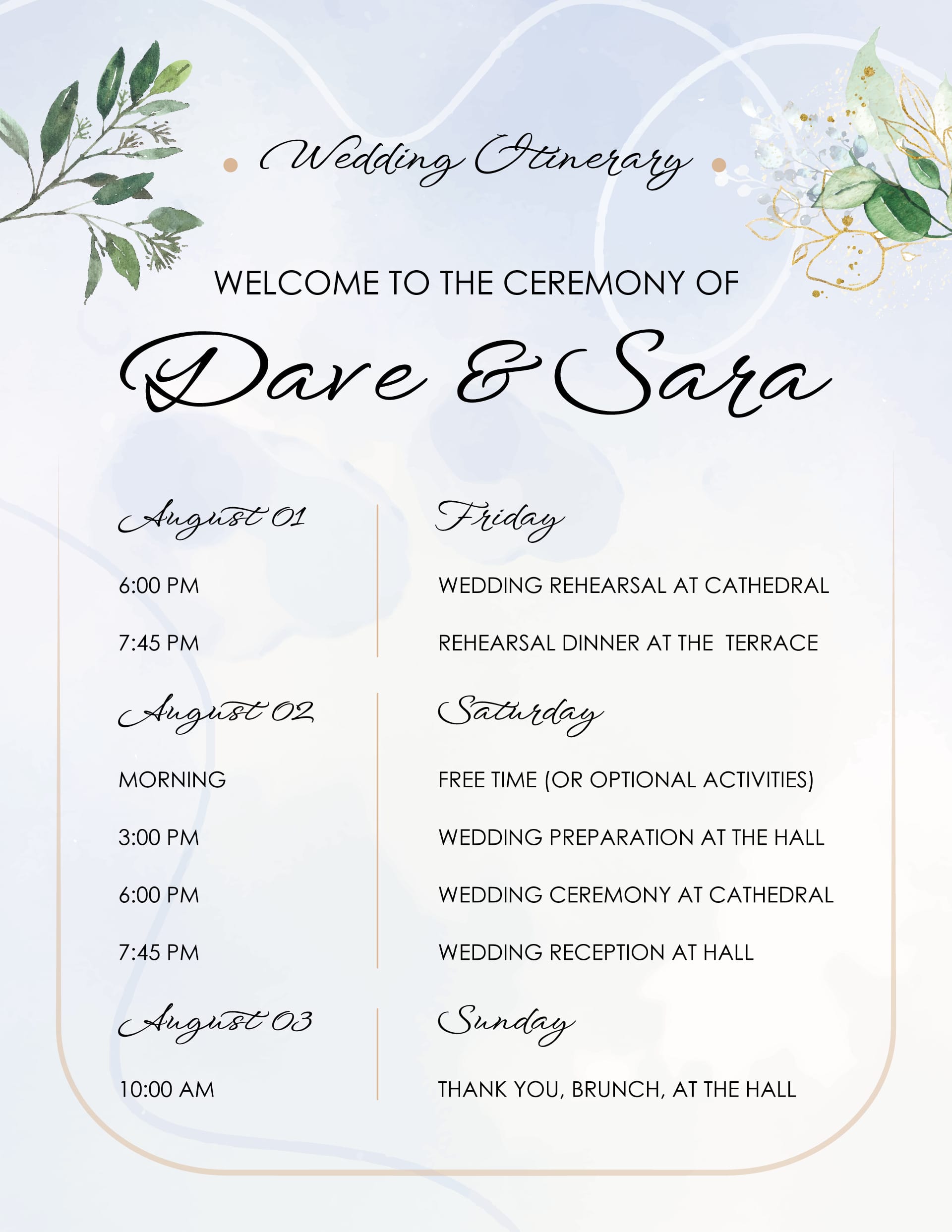 Microsoft word wedding program template | Beachweddingtips.com