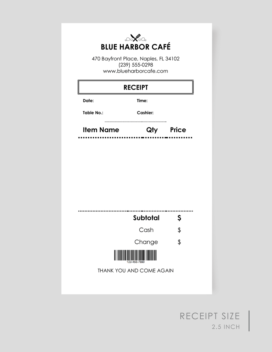 Free Restaurant Receipt Templates (Word, GDocs, PDF)