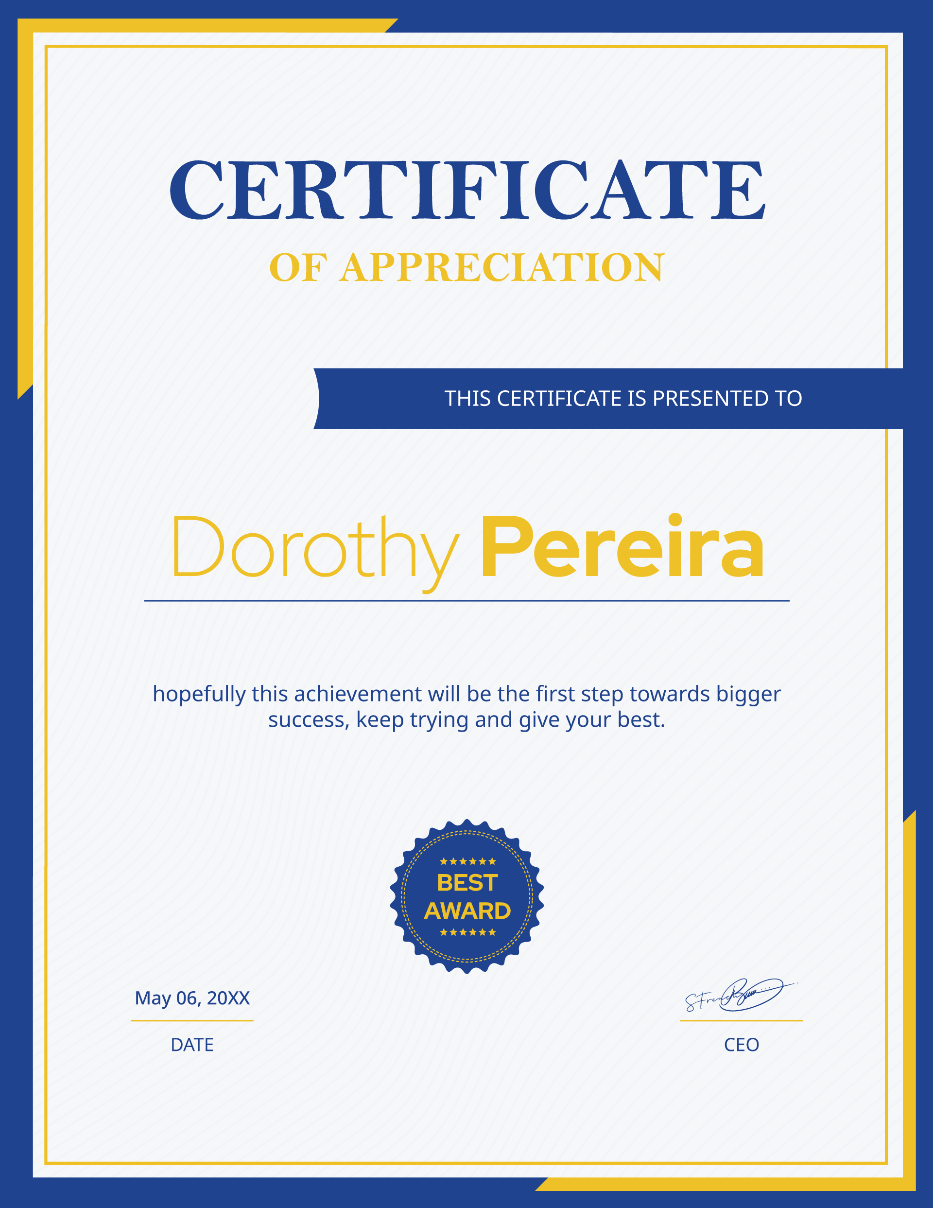 Elegant Appreciation Certificate Template (Landscape) - WordLayouts Elegant Appreciation Certificate Template (Landscape) - WordLayouts