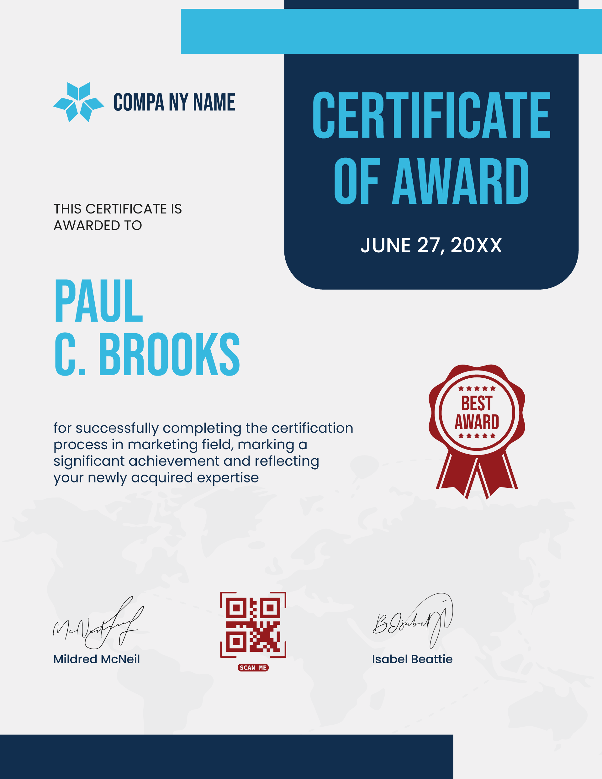 Sales Award Certificate Template (Portrait) - WordLayouts Sales Award Certificate Template (Portrait) - WordLayouts