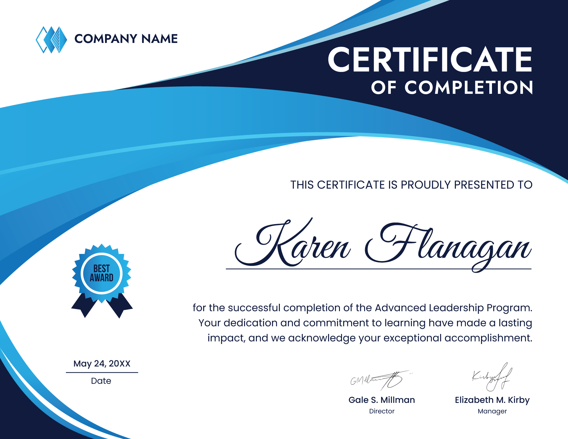 Leadership Mastery Certificate Template (Portrait) - WordLayouts Leadership Mastery Certificate Template (Portrait) - WordLayouts