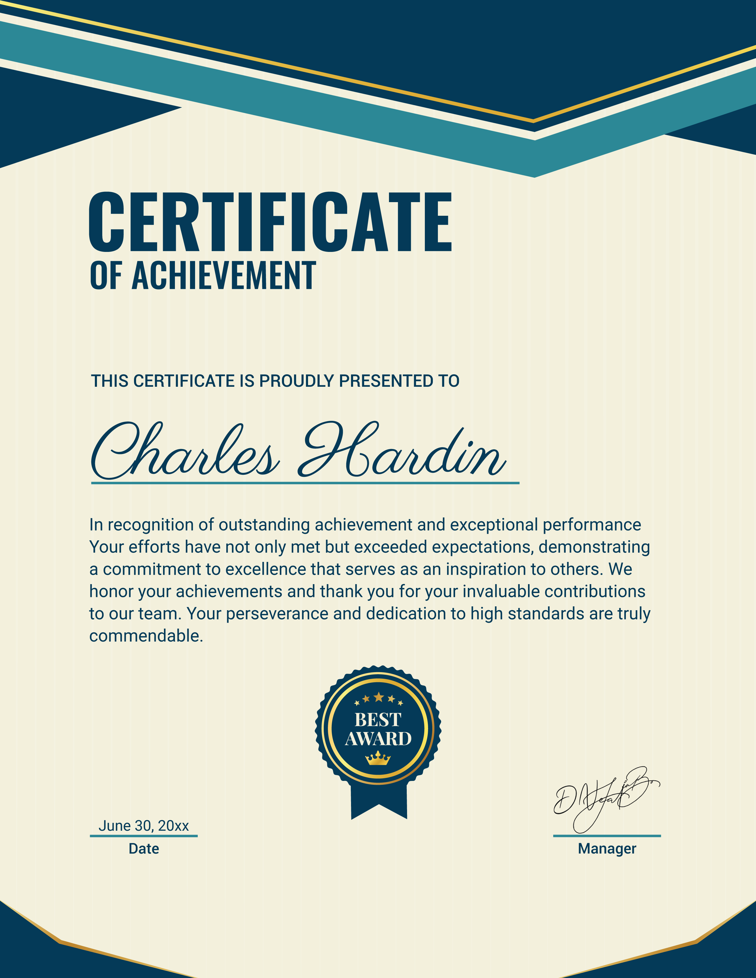 Meritorious Performance Certificate Template (Portrait) - WordLayouts Meritorious Performance Certificate Template (Portrait) - WordLayouts