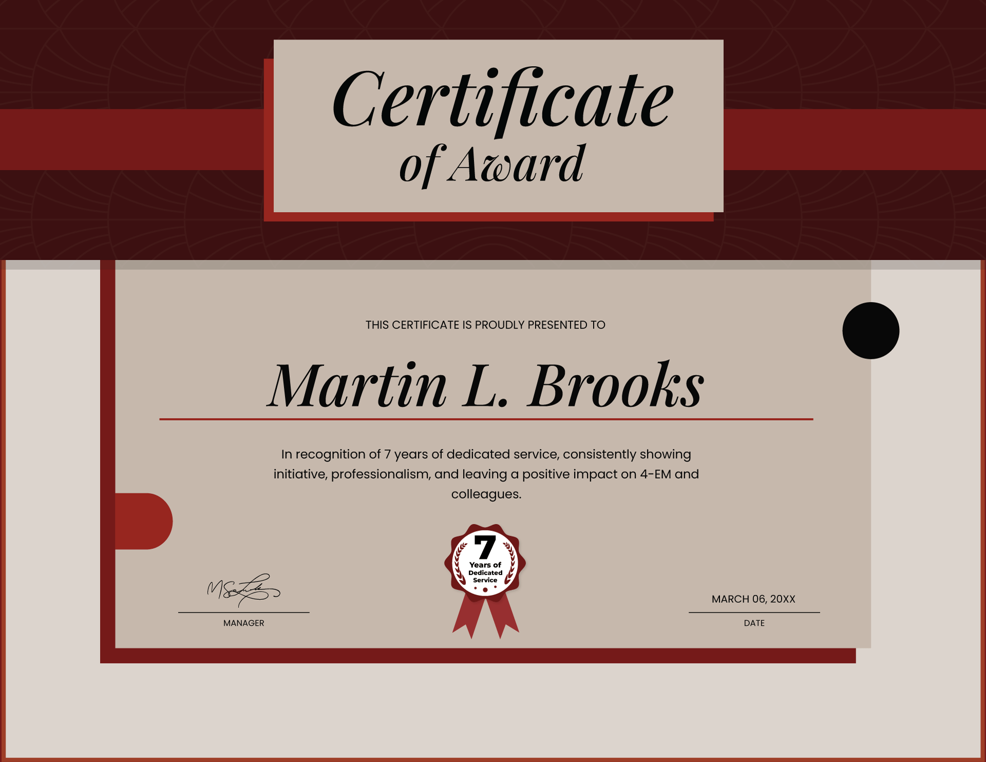 Sales Excellence Award Certificate (Portrait) - WordLayouts