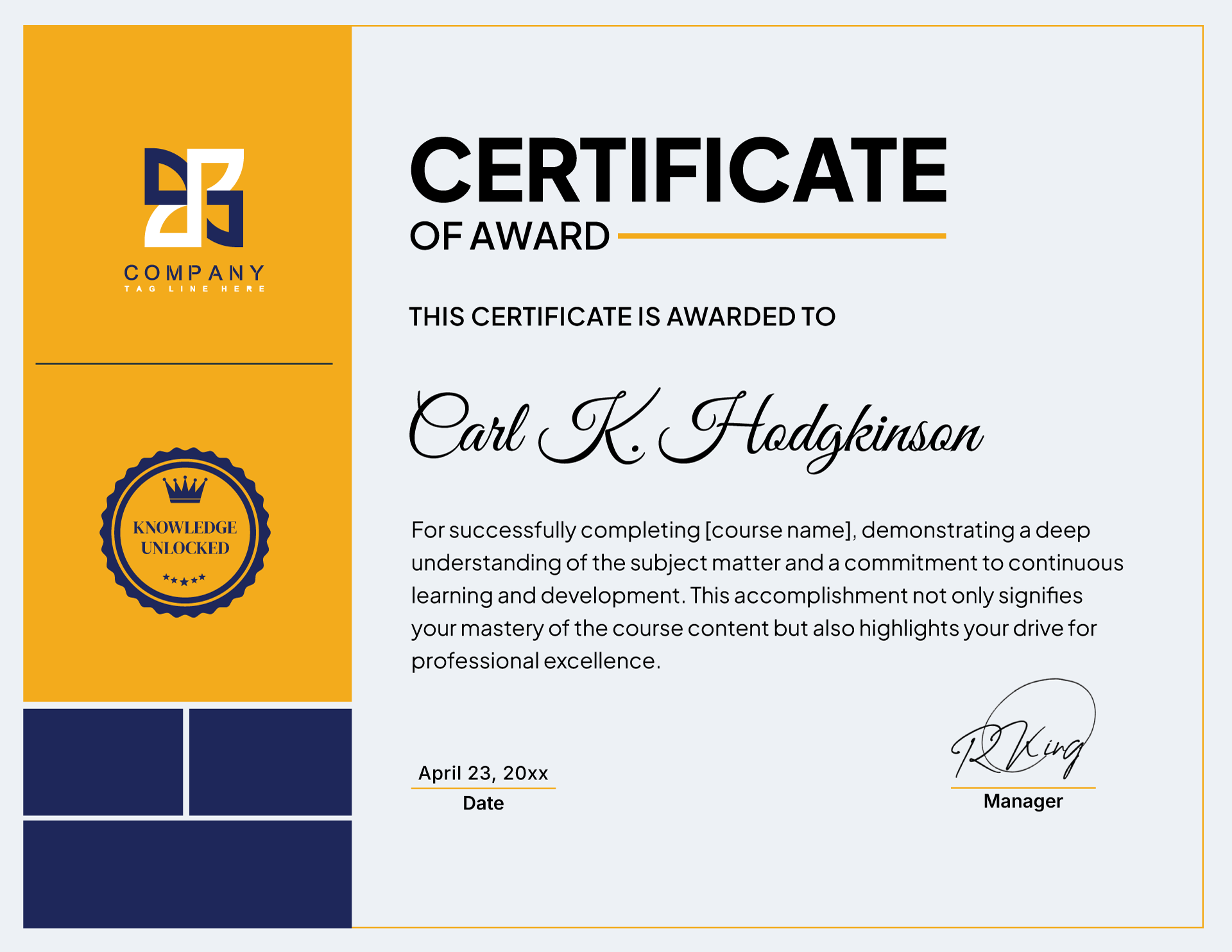 Course Completion Certificate Template (Landscape) - WordLayouts Course Completion Certificate Template (Landscape) - WordLayouts