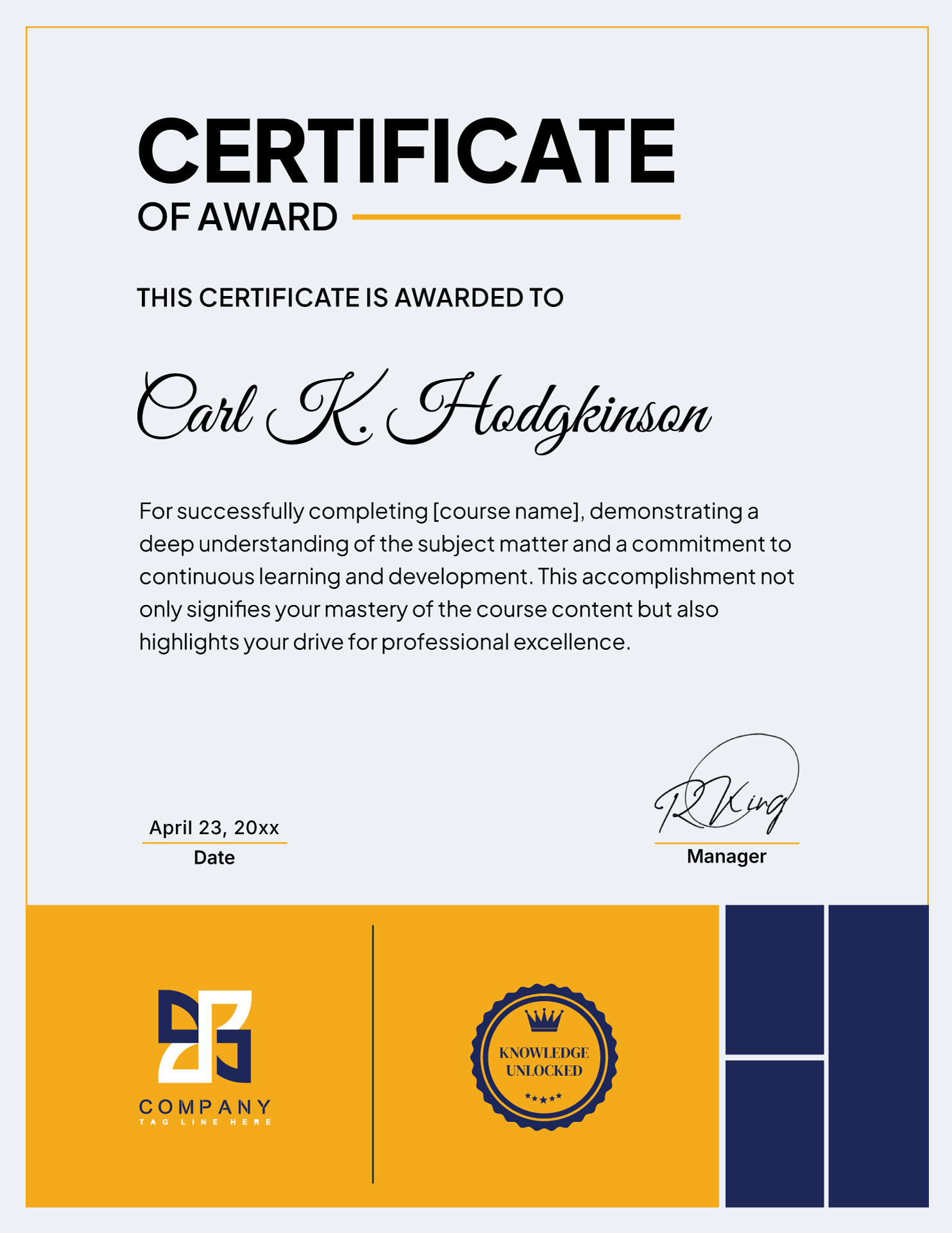 Course Completion Certificate Template (Portrait) - WordLayouts Course Completion Certificate Template (Portrait) - WordLayouts