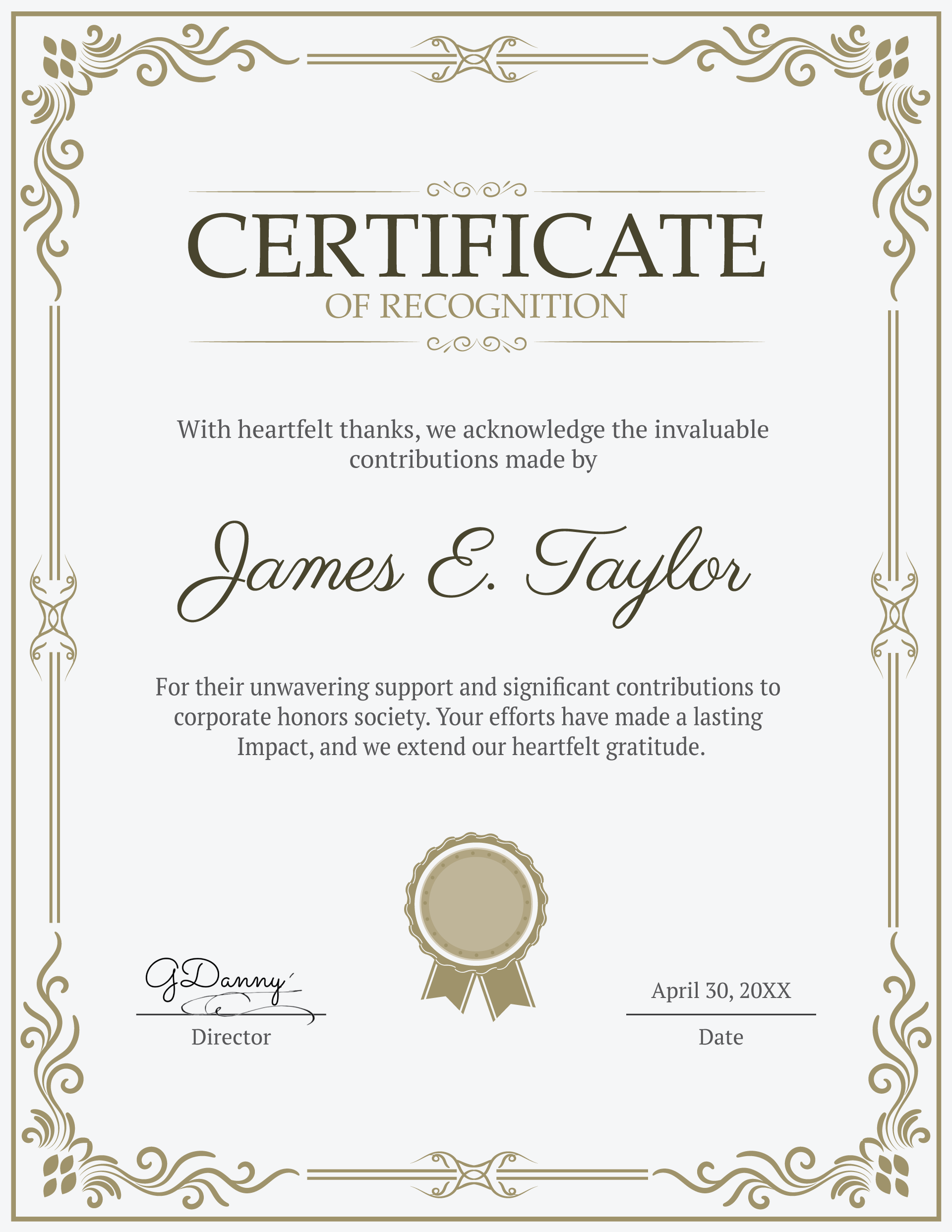Universal Appreciation Certificate Template (Portrait) - WordLayouts Universal Appreciation Certificate Template (Portrait) - WordLayouts