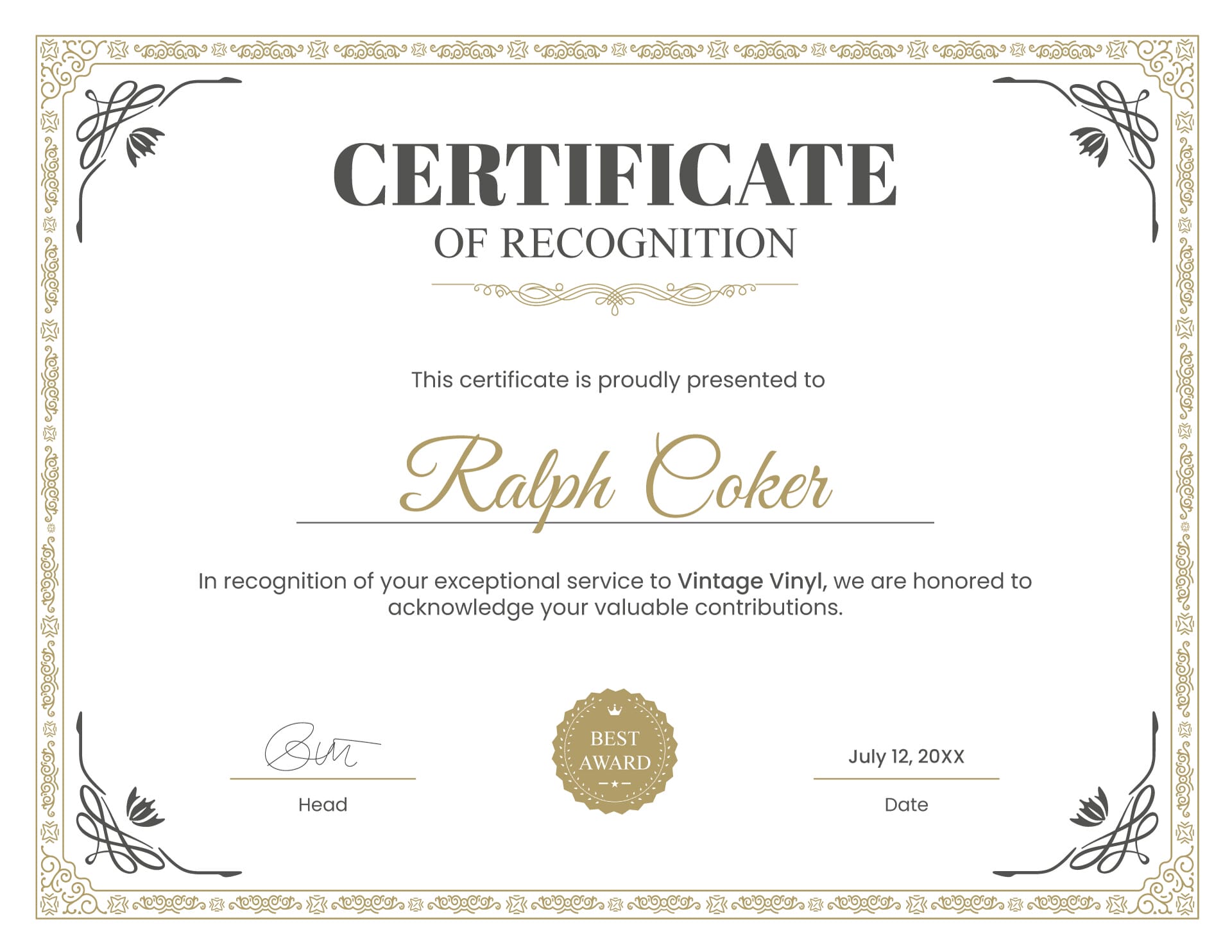 Free Appreciation Certificate Templates to Edit & Print
