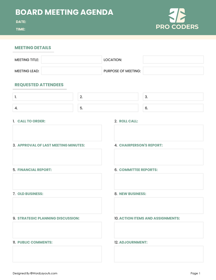 Weekly Team Meeting Agenda Template - WordLayouts Weekly Team Meeting Agenda Template - WordLayouts