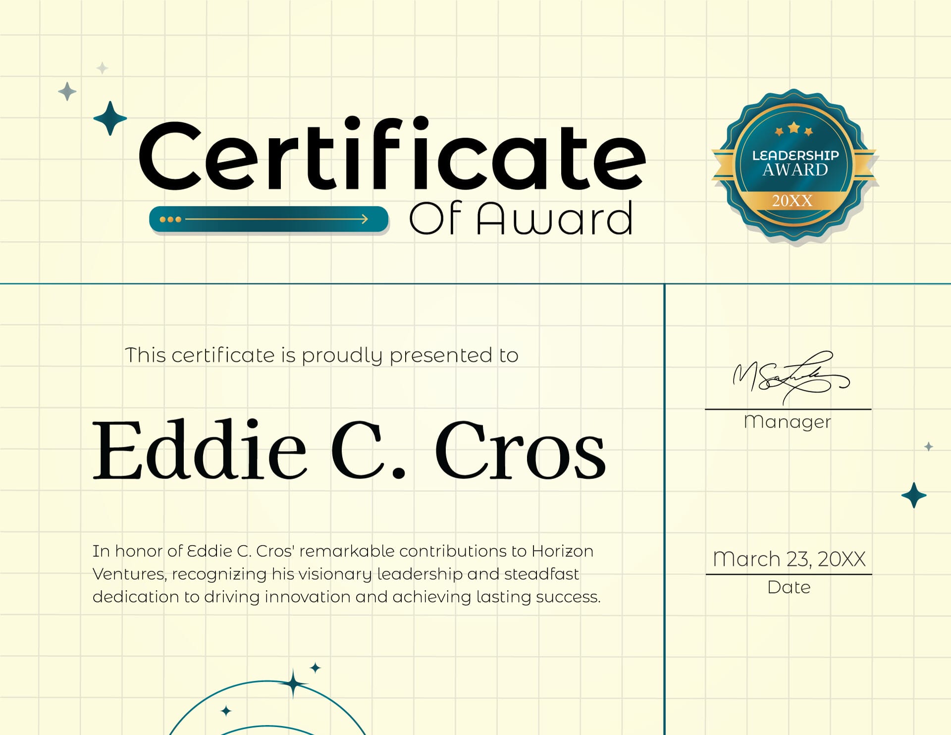 Vintage Performance Certificate Template (Portrait) - WordLayouts