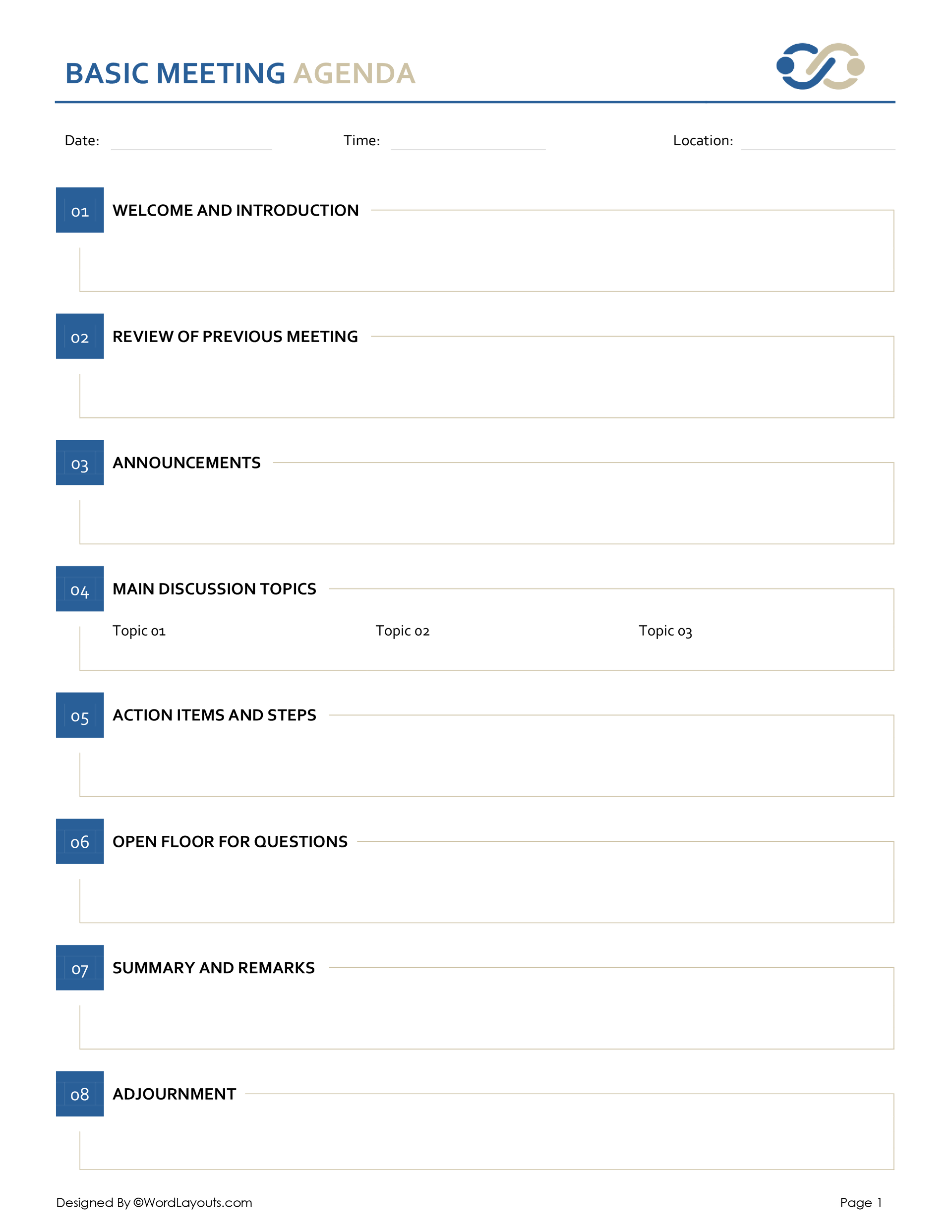 Monthly Basic Meeting Agenda Template - WordLayouts Monthly Basic Meeting Agenda Template - WordLayouts
