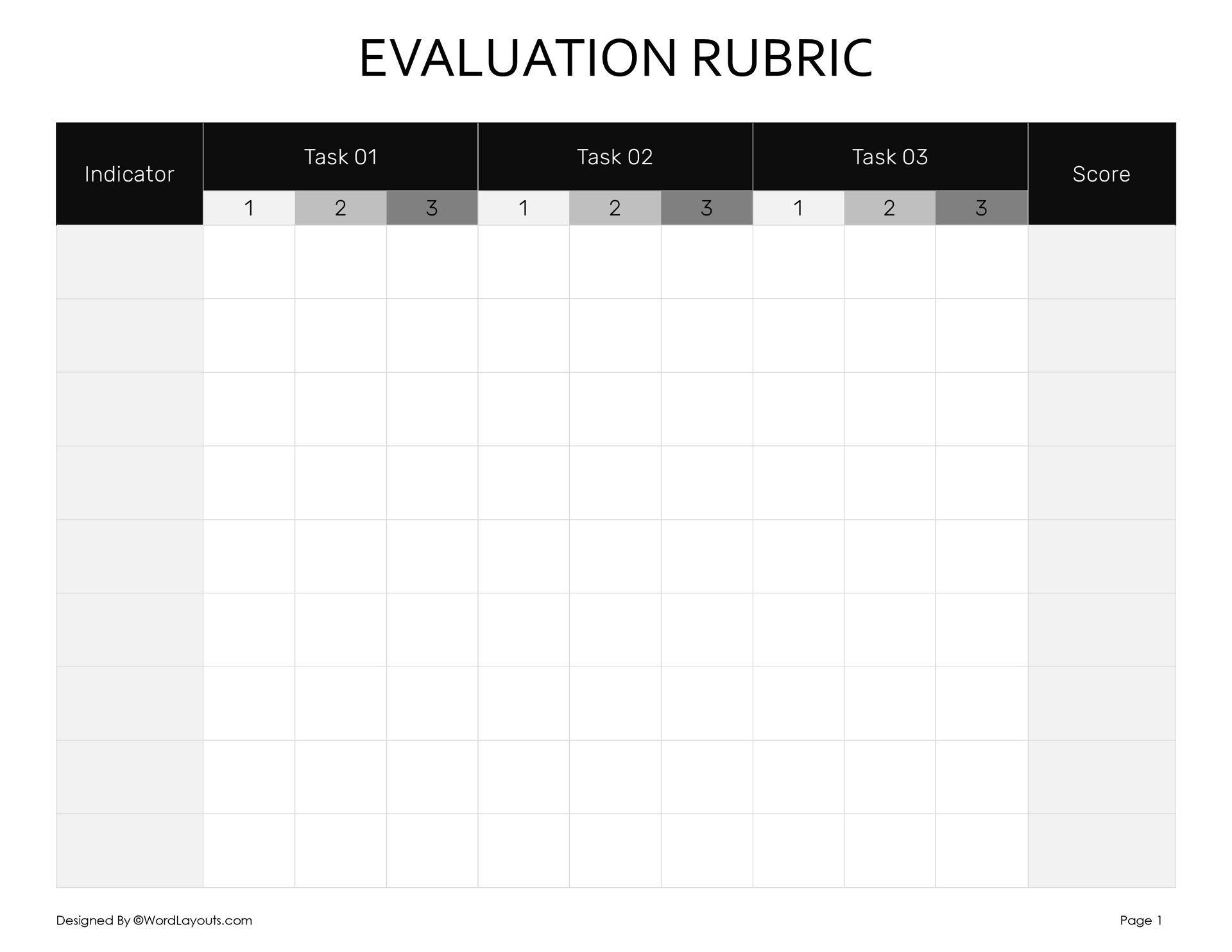Free Rubric Templates (Word, Google Docs)