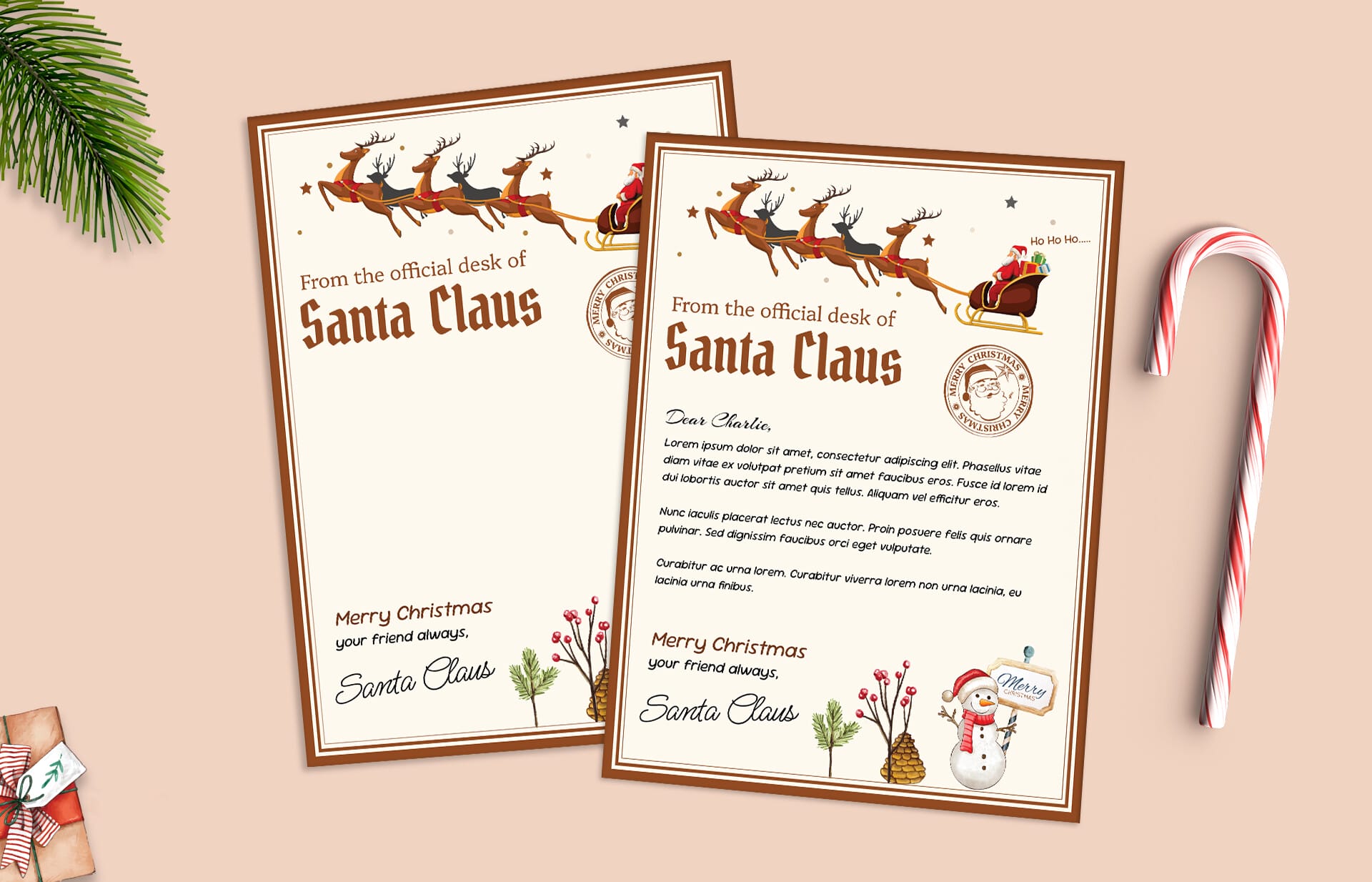 Free Printable Letter to Santa Templates - WordLayouts