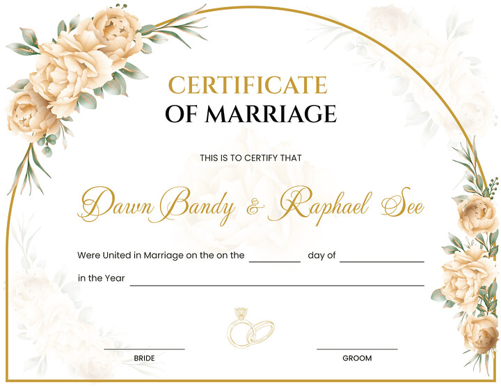 Elegant Marriage Certificate Template (Portrait) - WordLayouts Elegant Marriage Certificate Template (Portrait) - WordLayouts