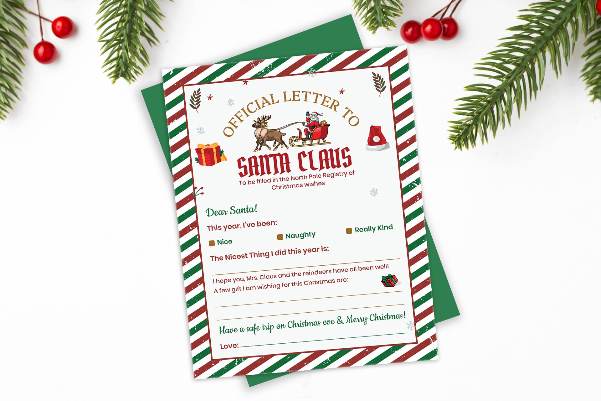 Letter from Santa Claus Template - WordLayouts