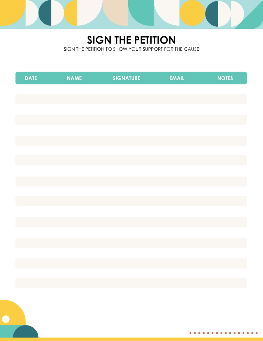 Free Petition Form Templates to Collect Signatures