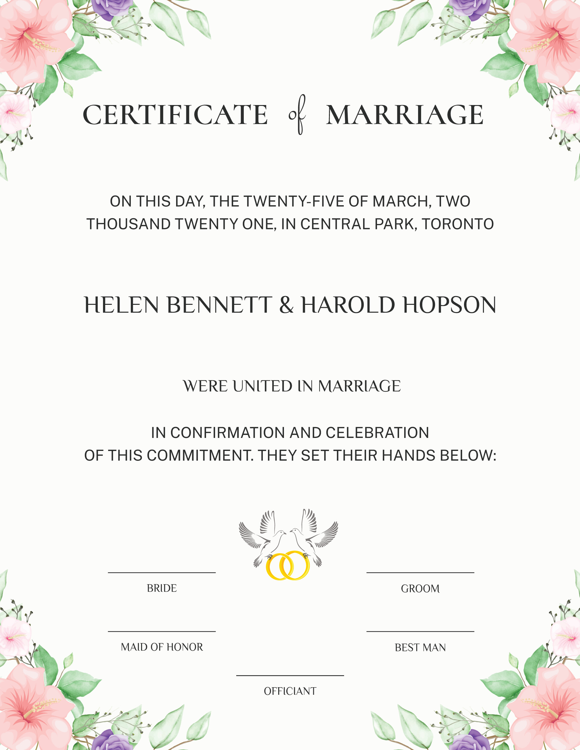 Rustic Marriage Certificate Template (Portrait) - WordLayouts Rustic Marriage Certificate Template (Portrait) - WordLayouts