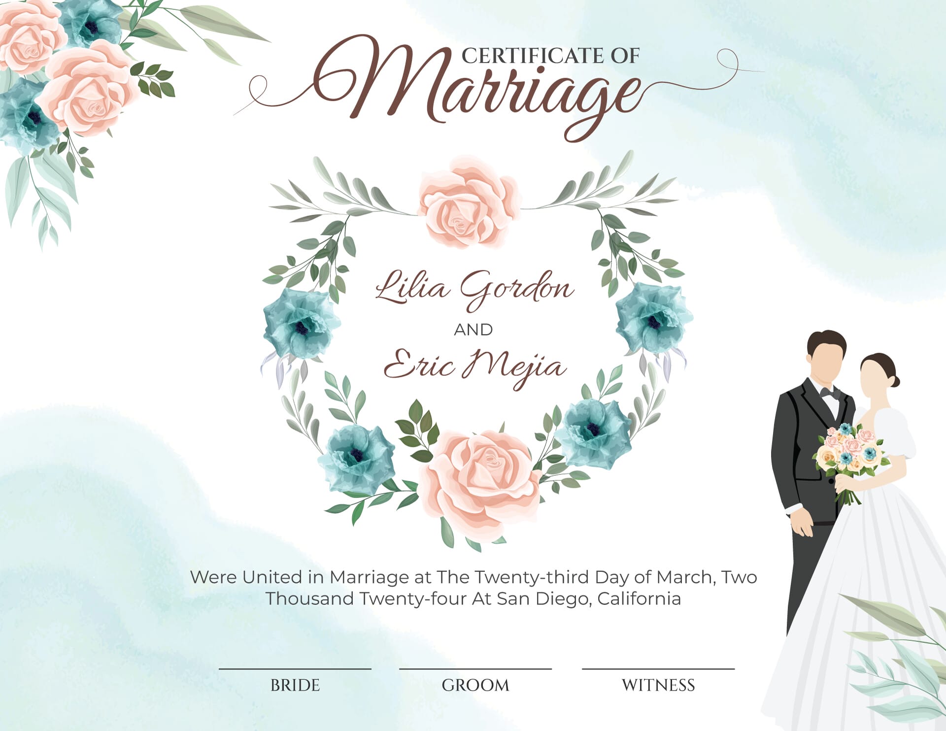 Free Marriage Certificate Templates (Edit & Printable)