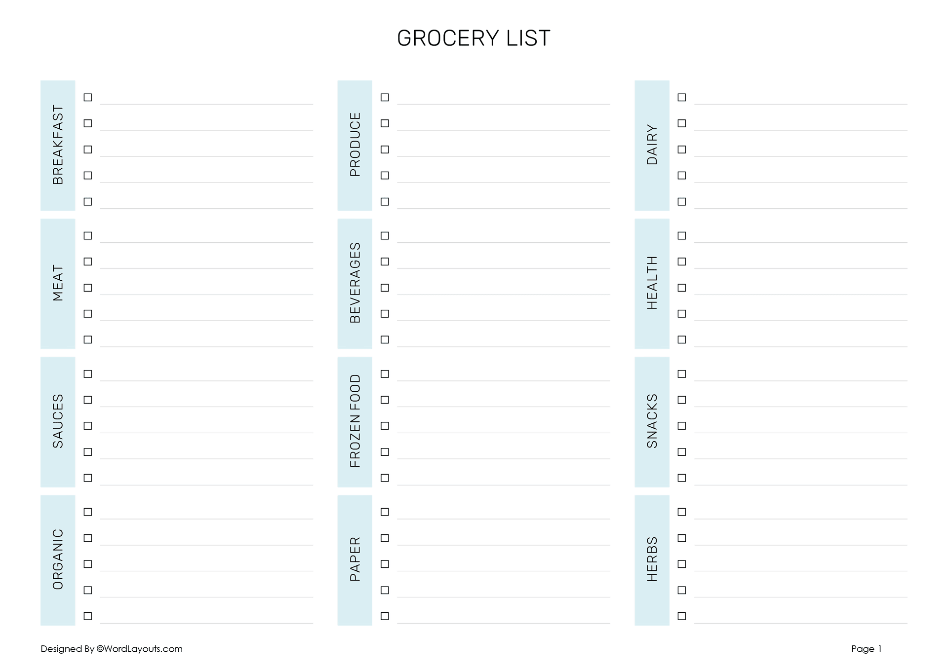 Basic Grocery List for Efficient Shopping