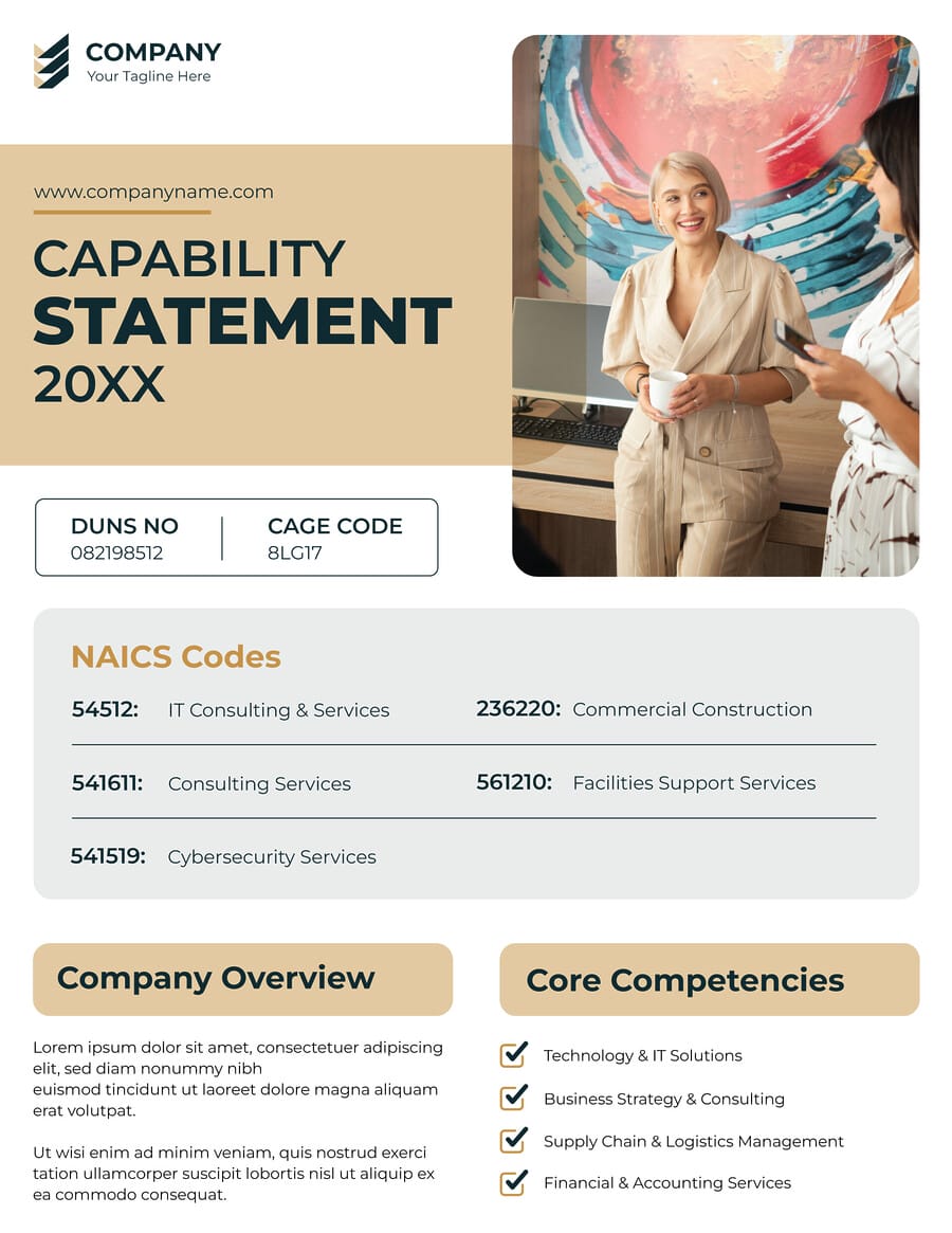 Capability Statement for Consulting Services Template - WordLayouts