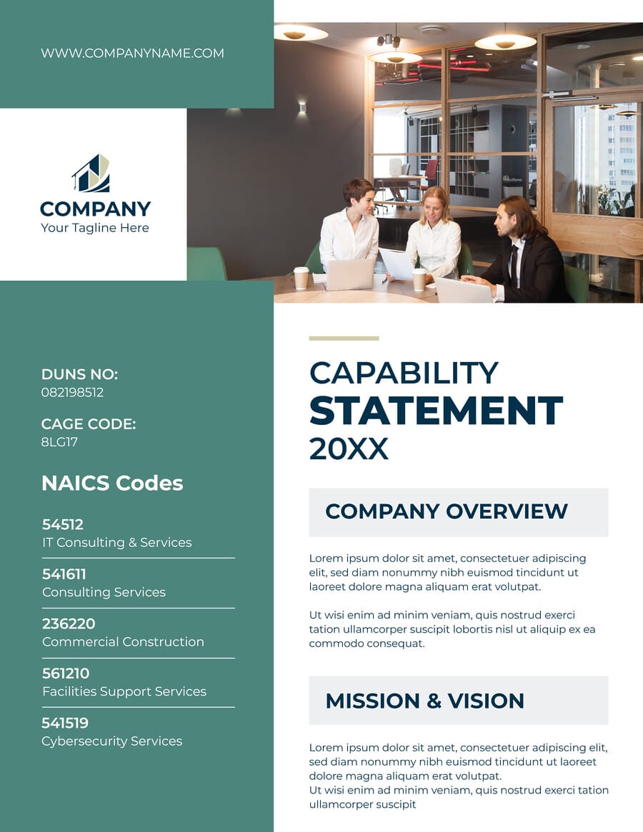 Capability Statement for Consulting Services Template - WordLayouts