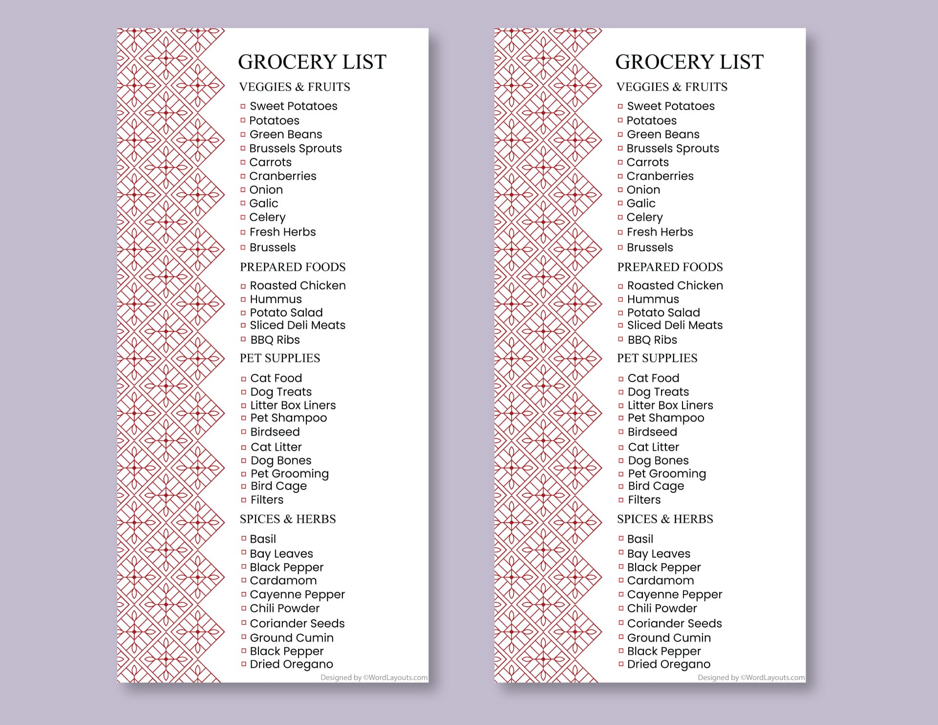 Sticky Notes Shopping List Template - WordLayouts