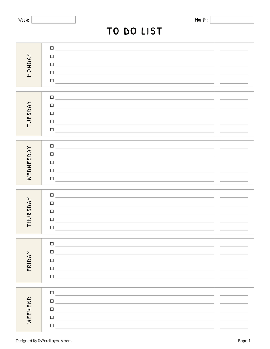 Task Planner with Priority - To Do Template