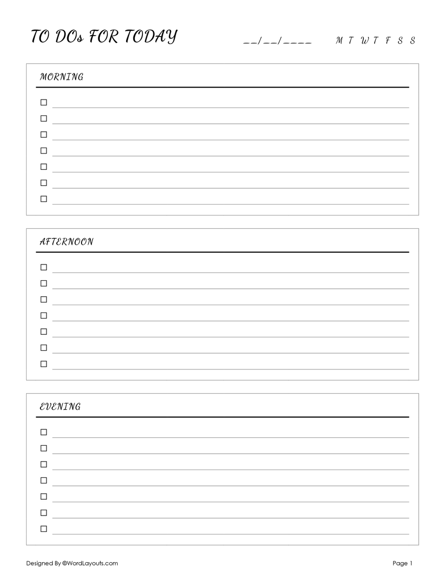 Task Planner with Priority - To Do Template