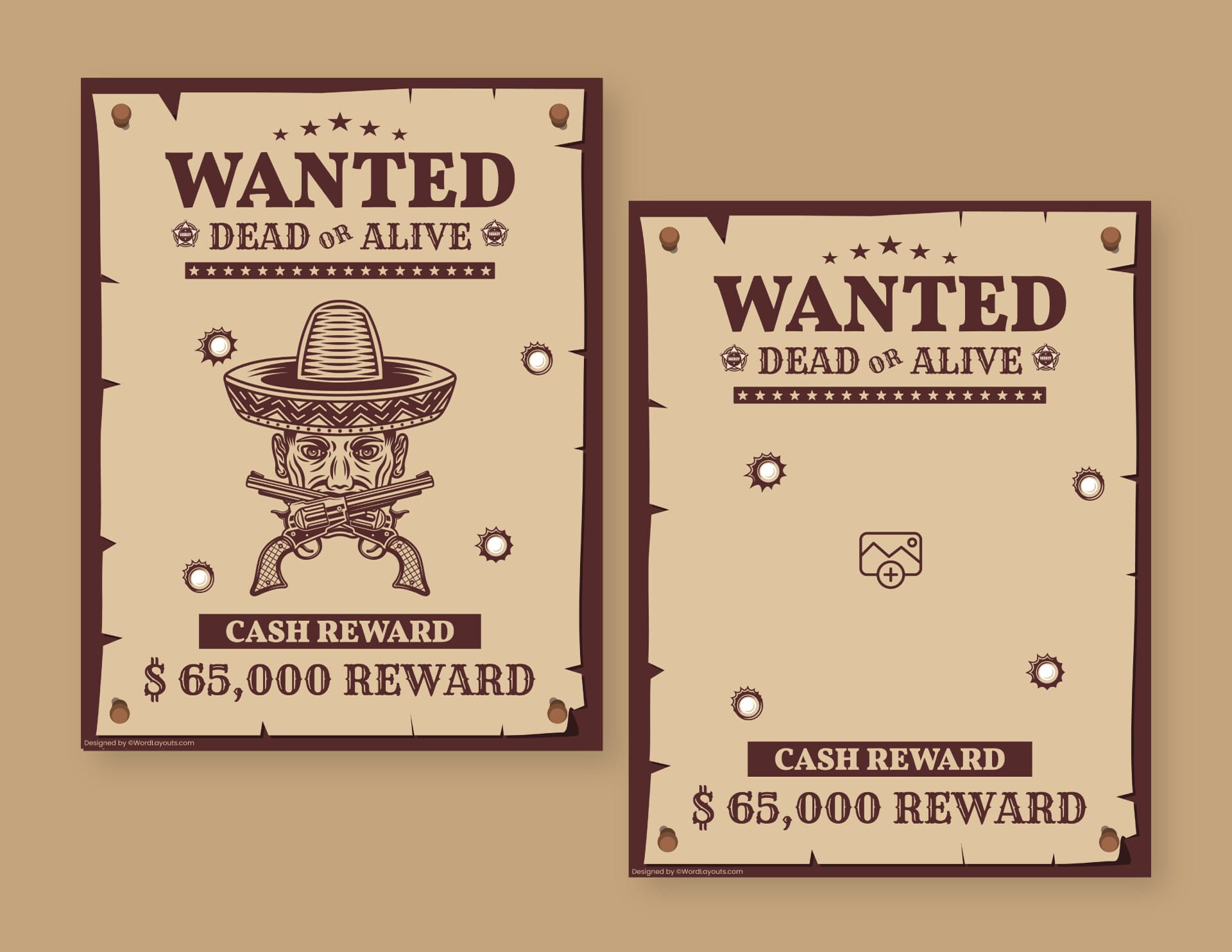 Wanted Poster Powerpoint Template